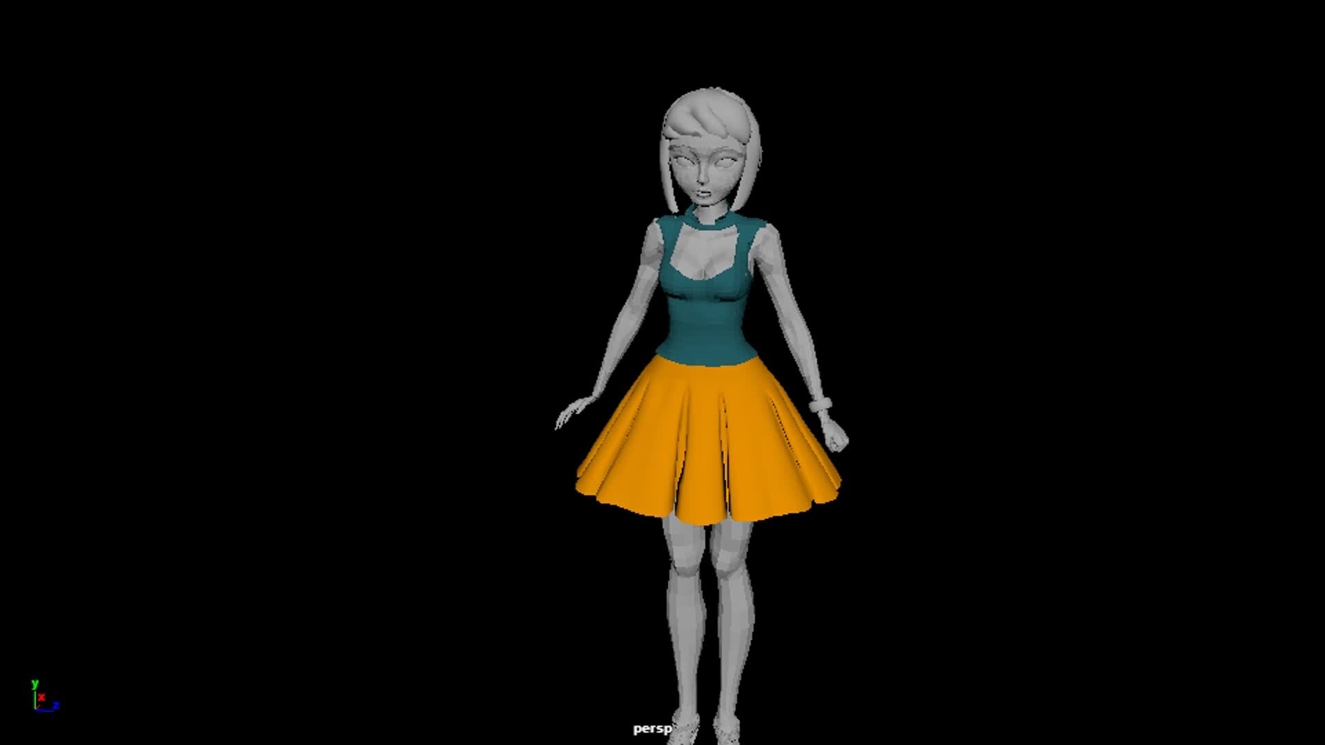 ArtStation - Skirt basic animation