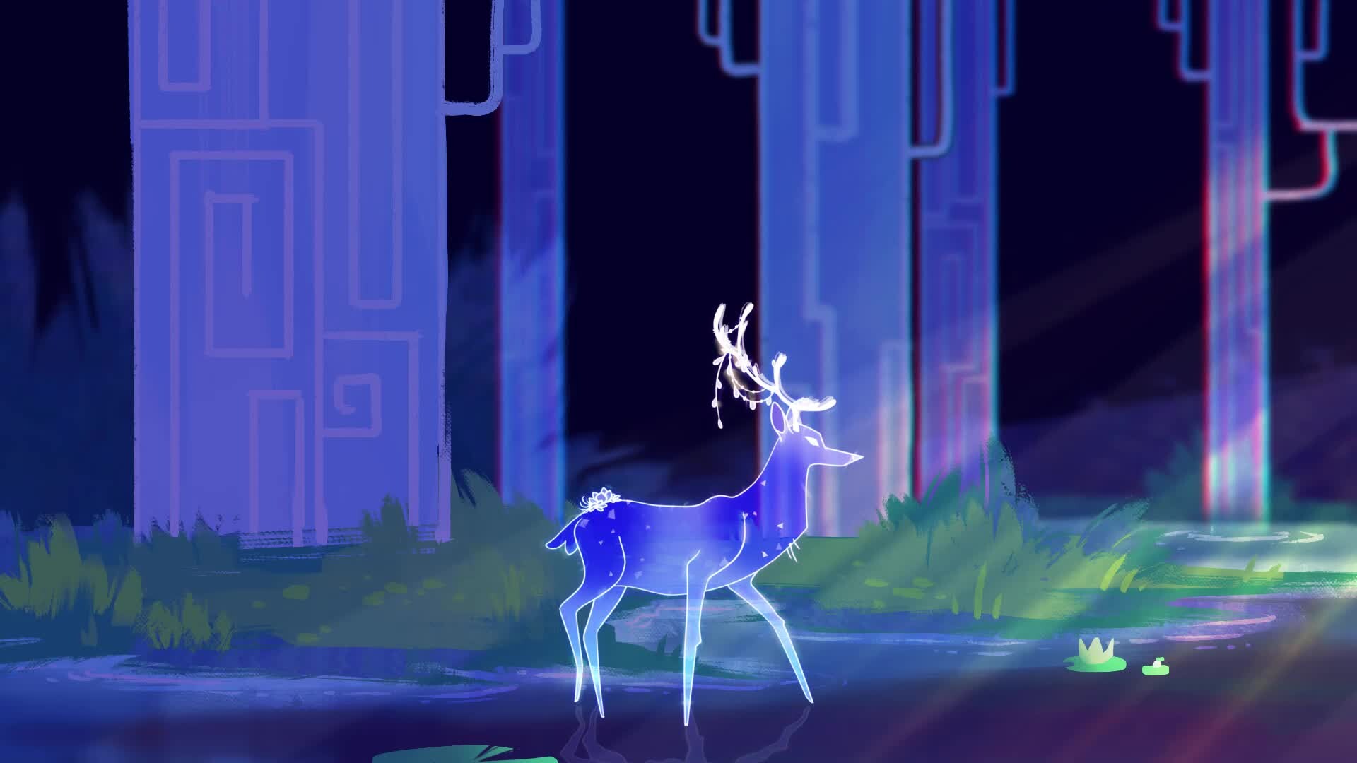 ArtStation - Walking deer | 2D animation