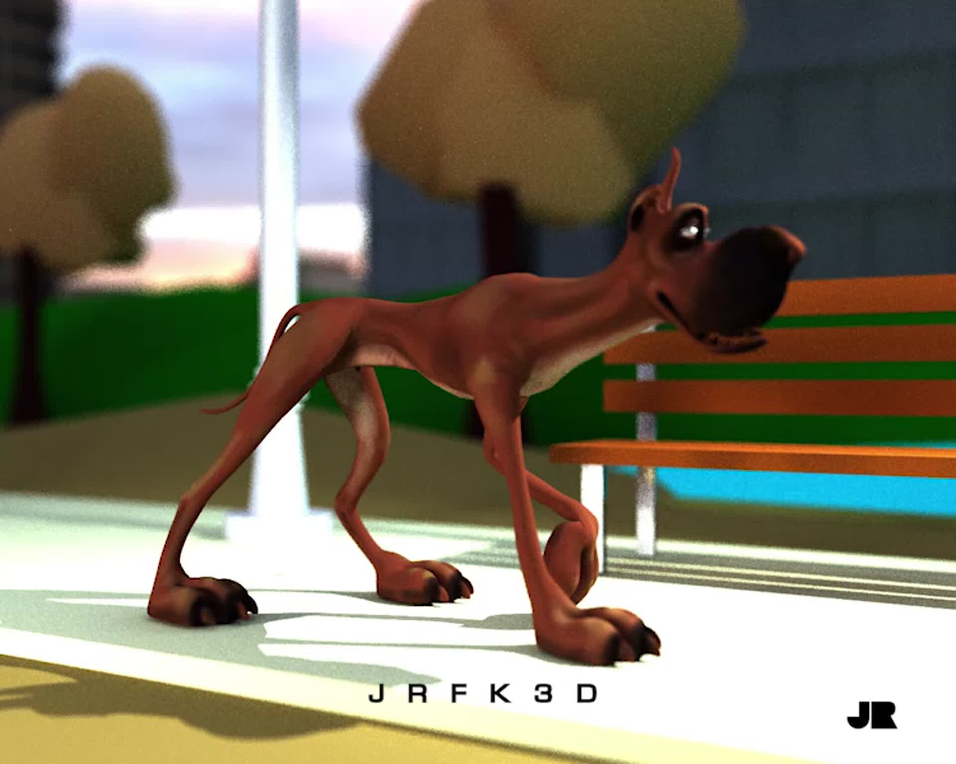 ArtStation - Great Danes walking animation