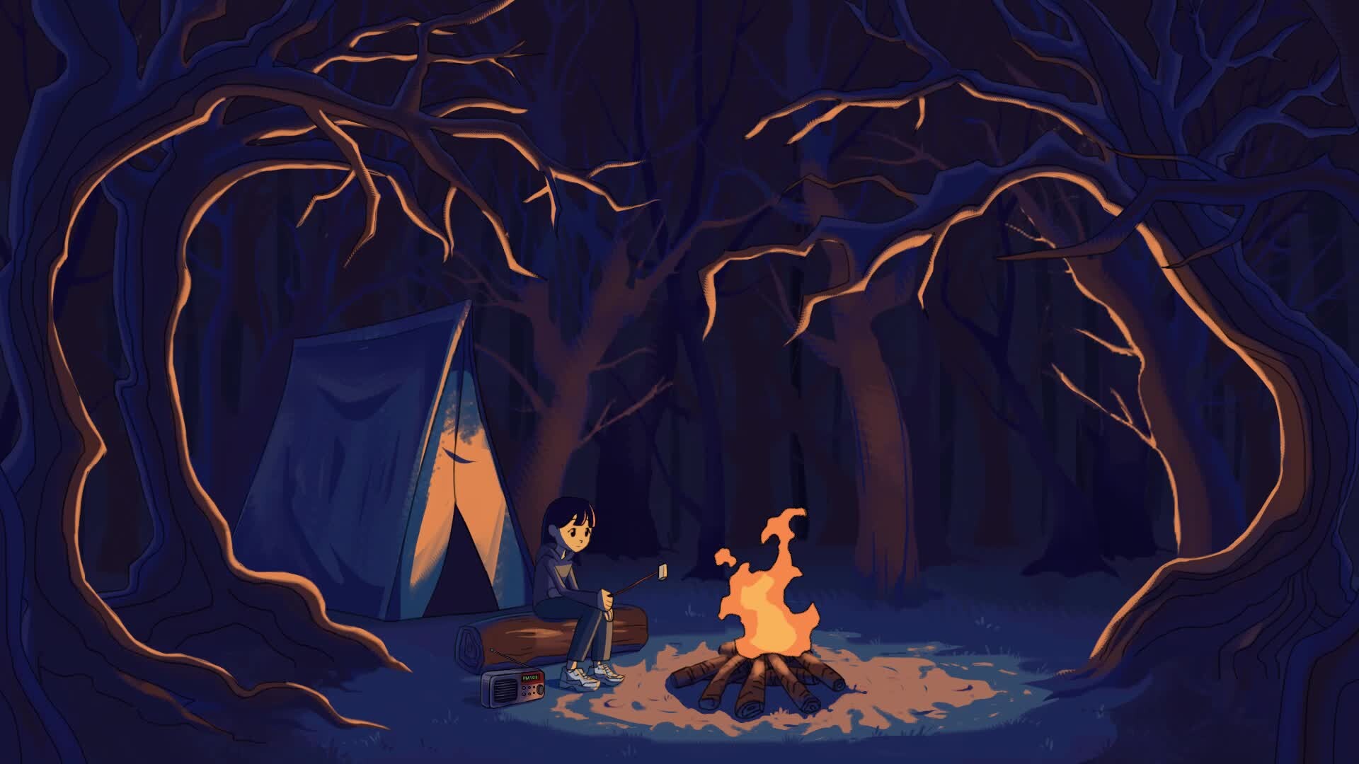 ArtStation - camp night