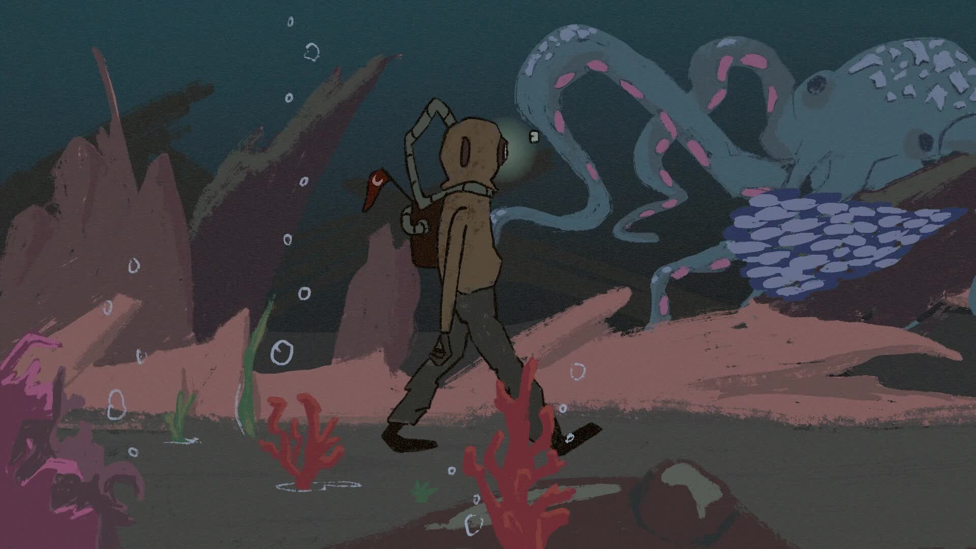 ArtStation - Underwater Walk Cycle Project