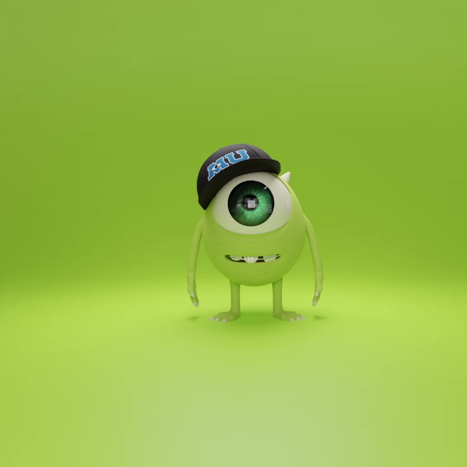ArtStation - Animacion y modelado de personaje Mike de Monster Inc