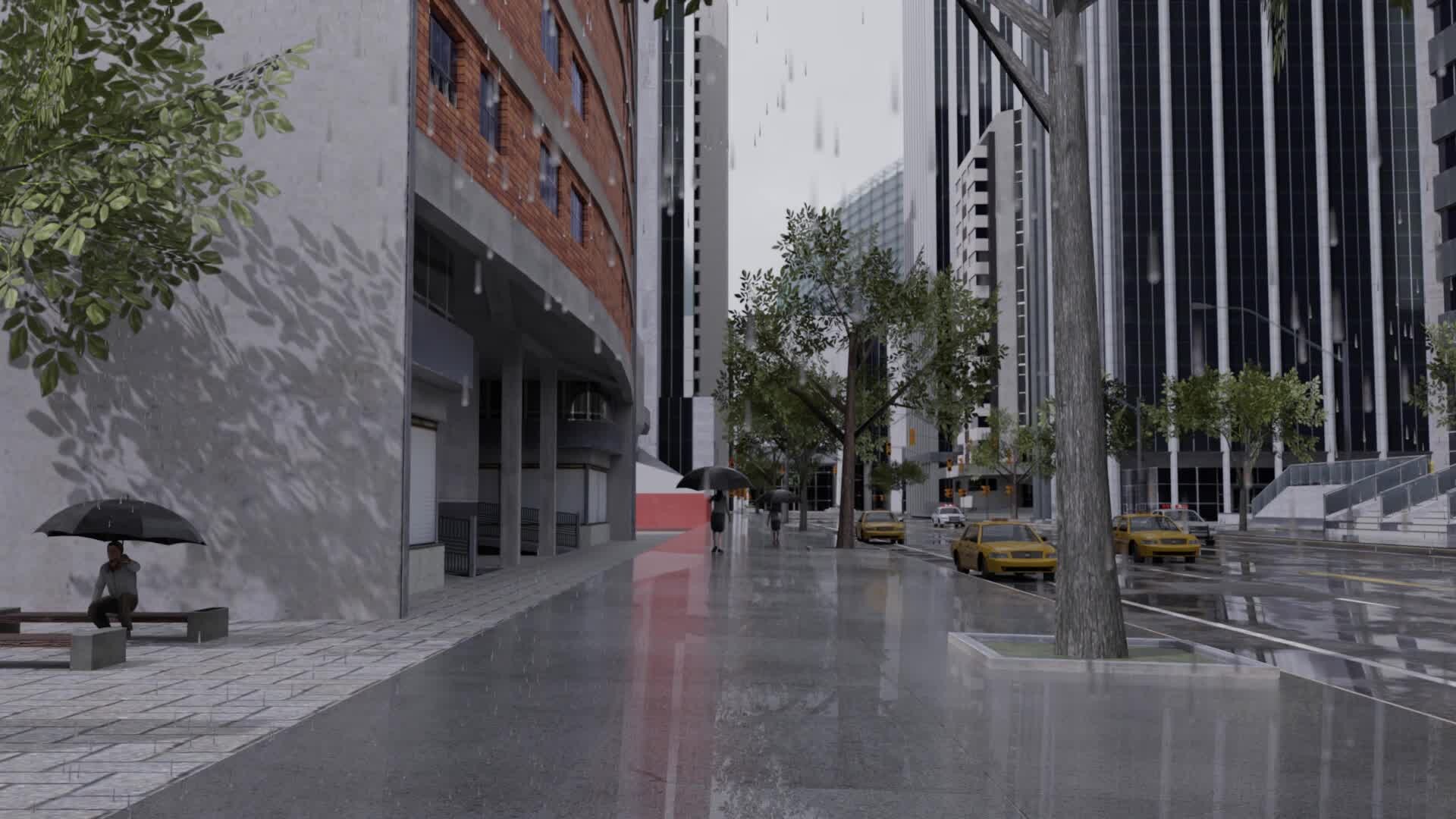 ArtStation - Rain Scene