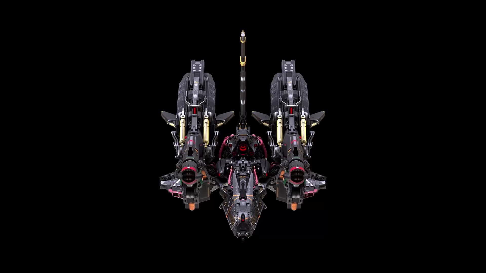ArtStation - Space Drone fighter - Main unit part and Booster Unit