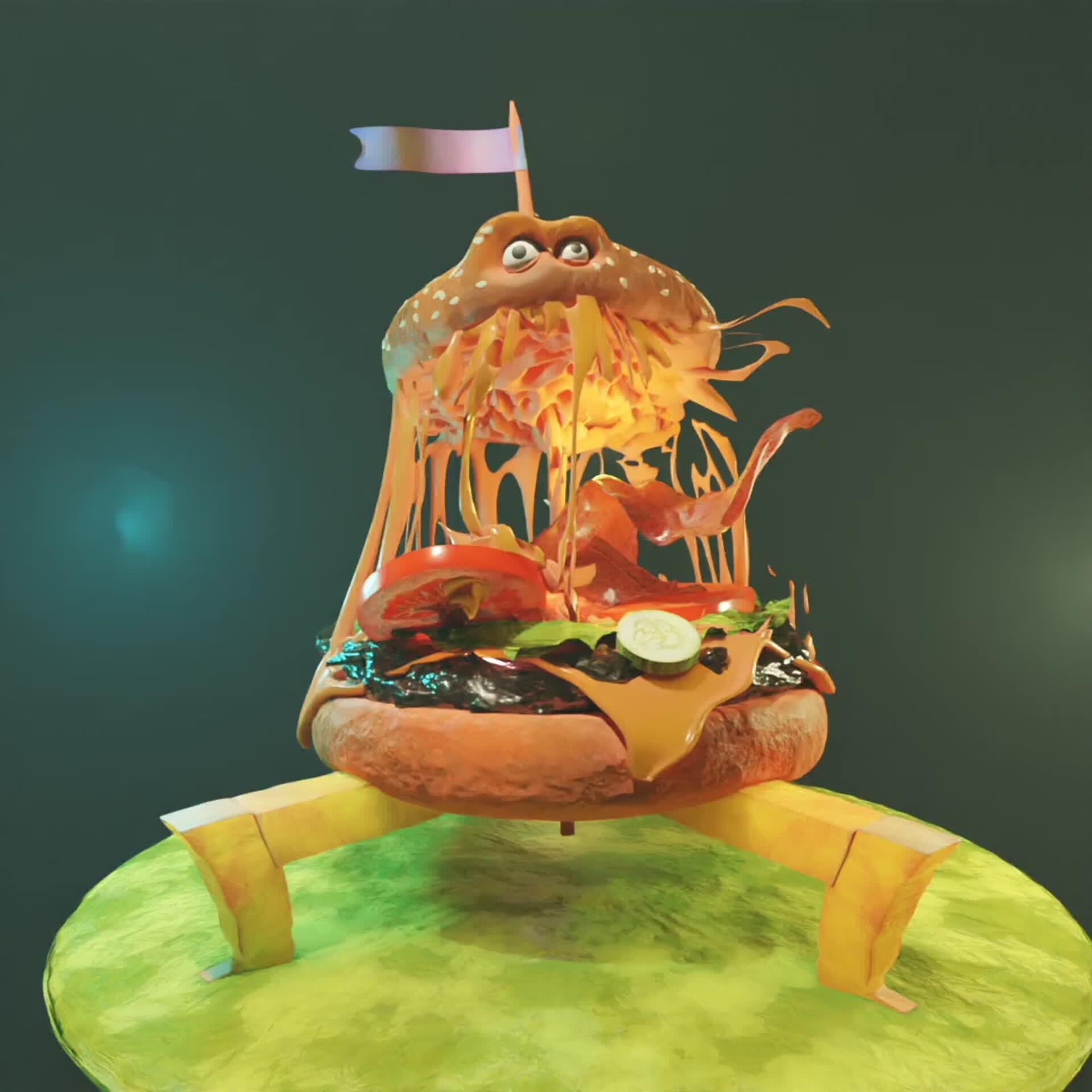 ArtStation - Burger monster