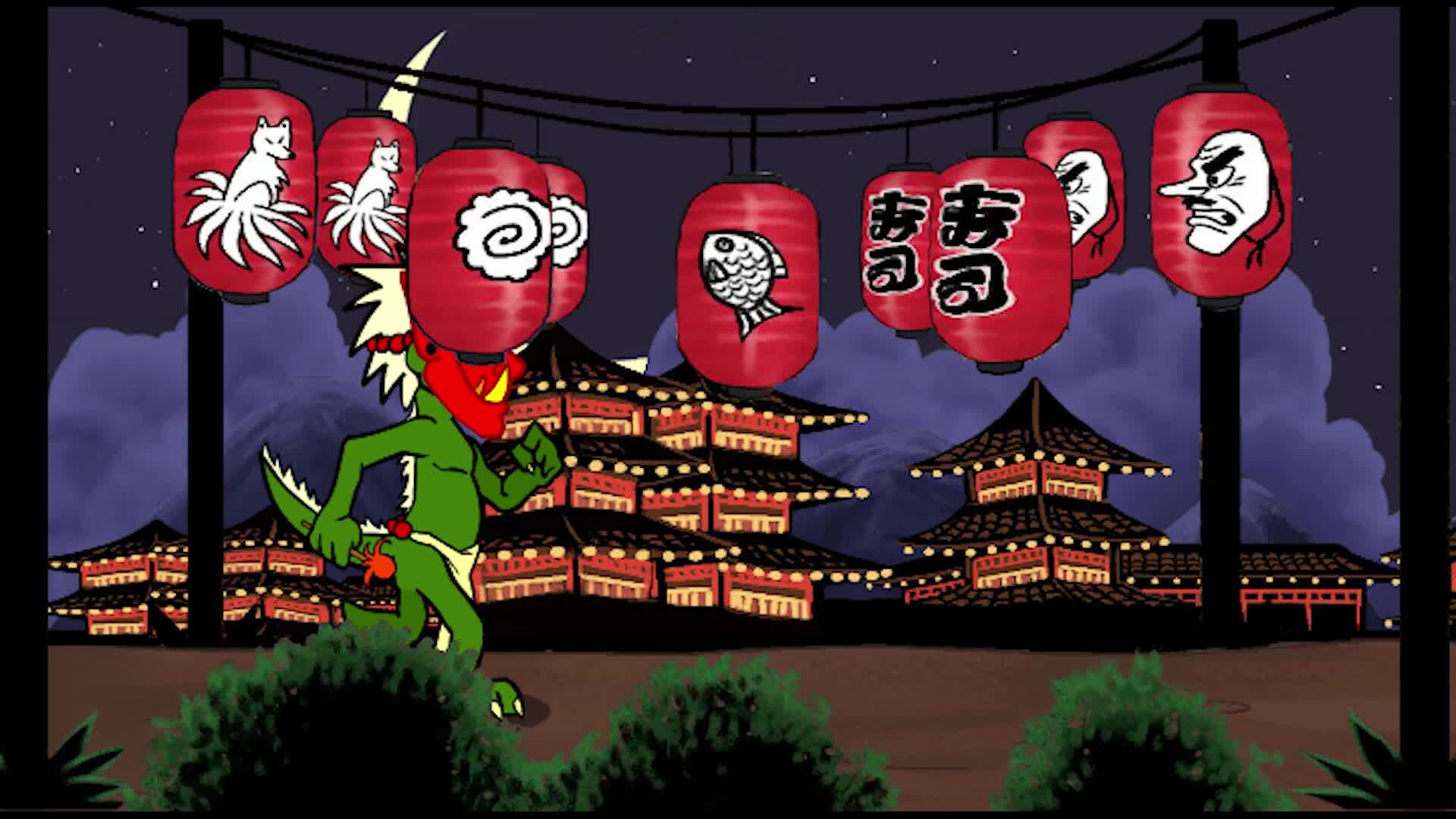 ArtStation - Oni festival - animation loop