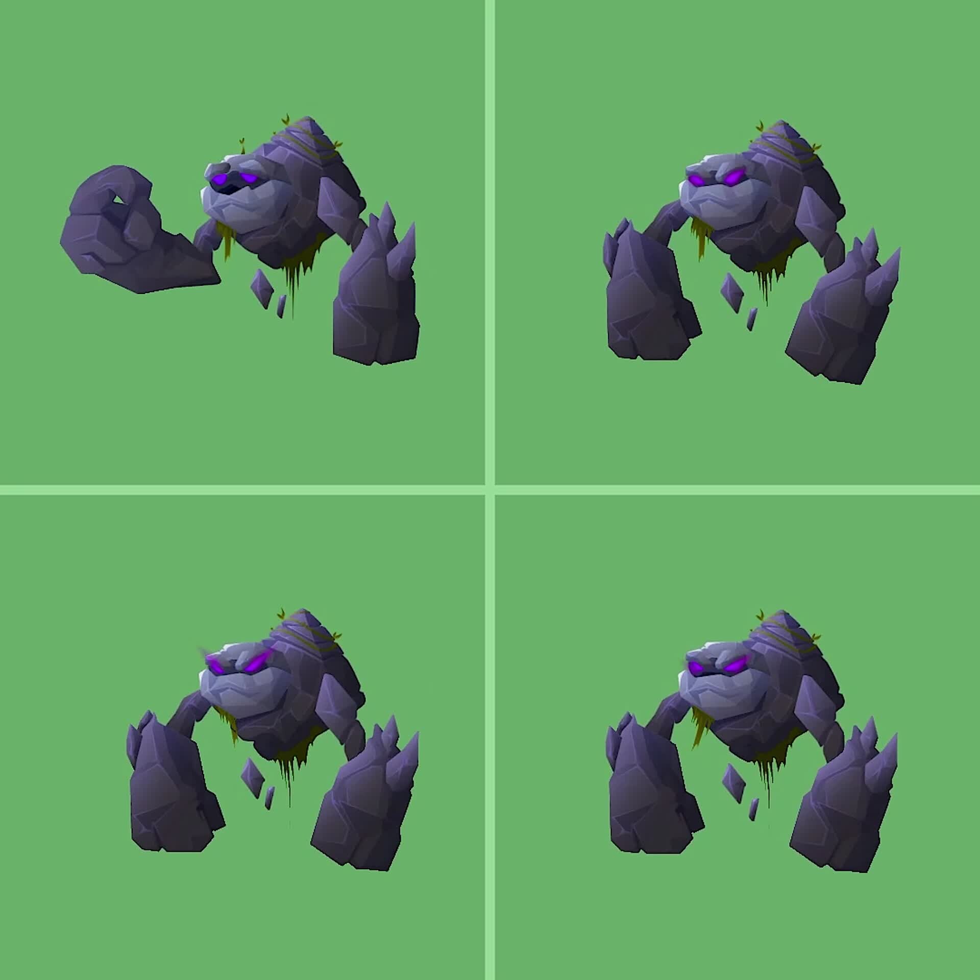 ArtStation - Golem Cartoon Character - Animations