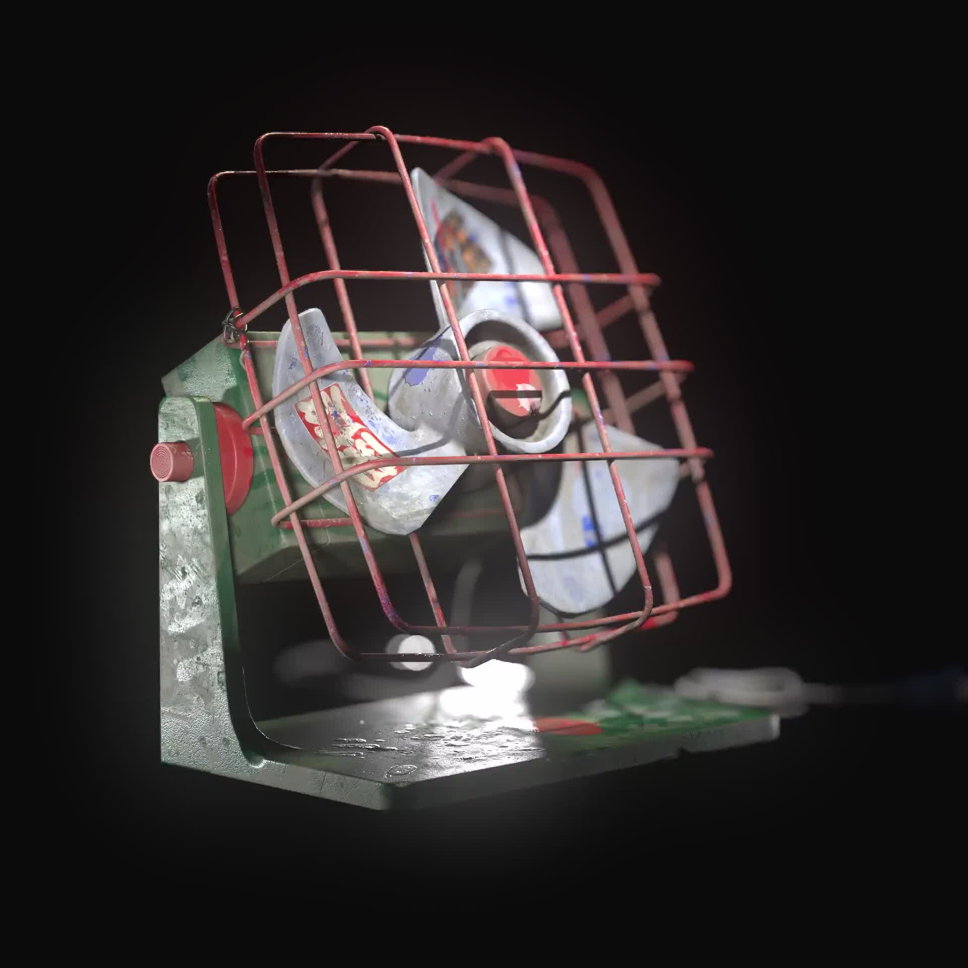 ArtStation - dusty and messy desk fan from workshop