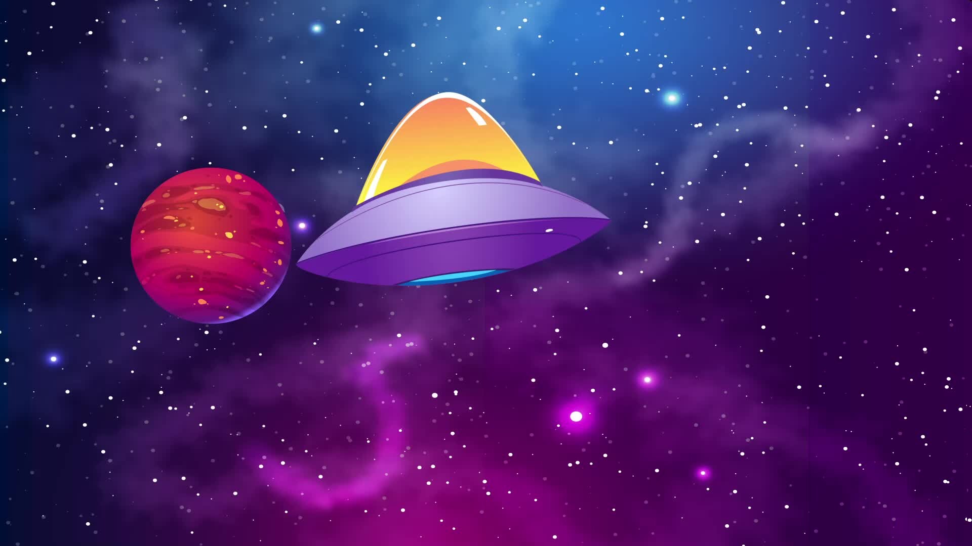 ArtStation - 10 Sec space theme looping animation project