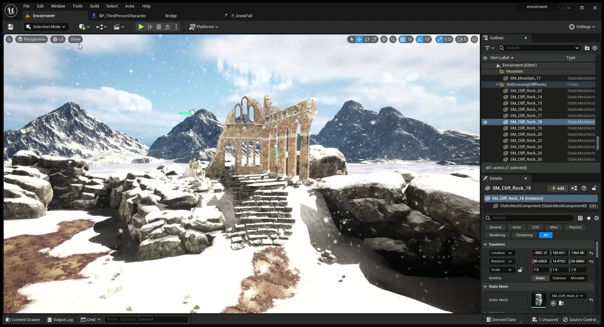 ArtStation - Creating Snow environment Using unreal and Blender