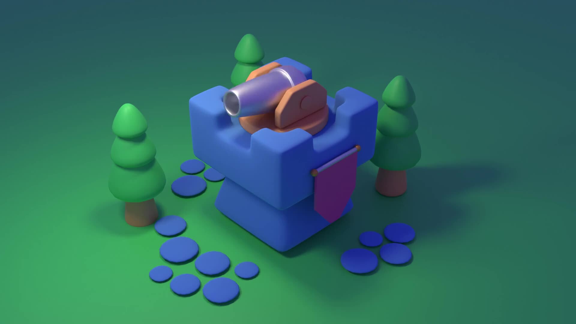 ArtStation - Cannon Tower Animation