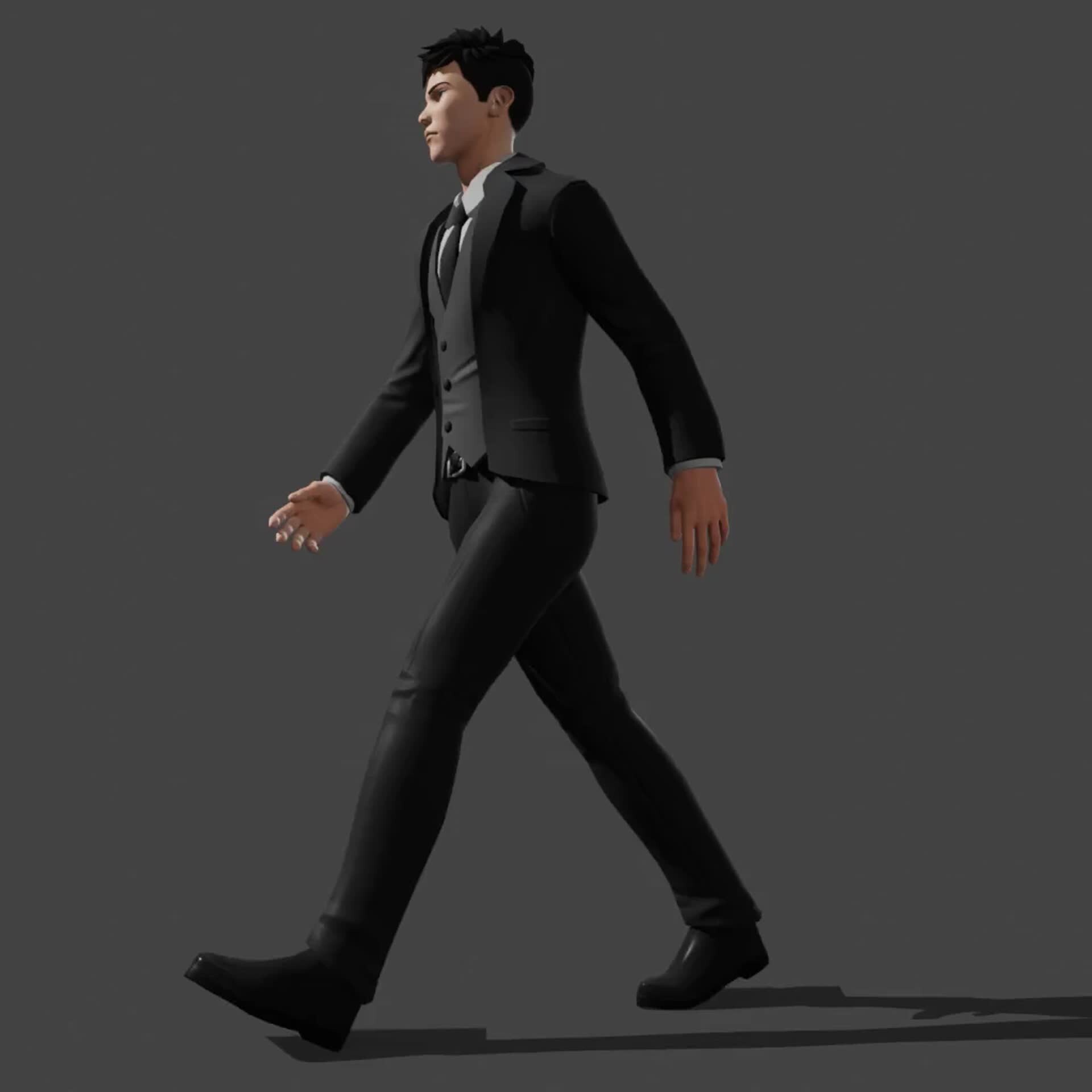 ArtStation - First animation in blender (walk cycle)