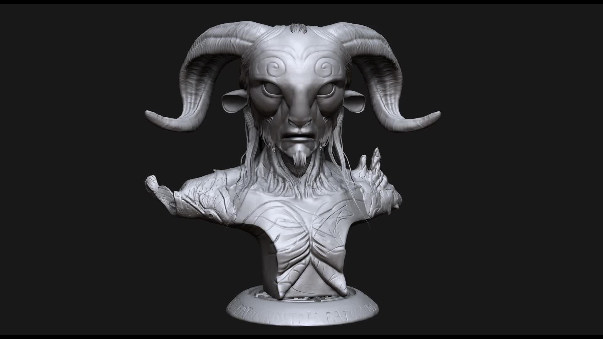 ArtStation - Working with 3D courses SkullsUp School - bust of fafn