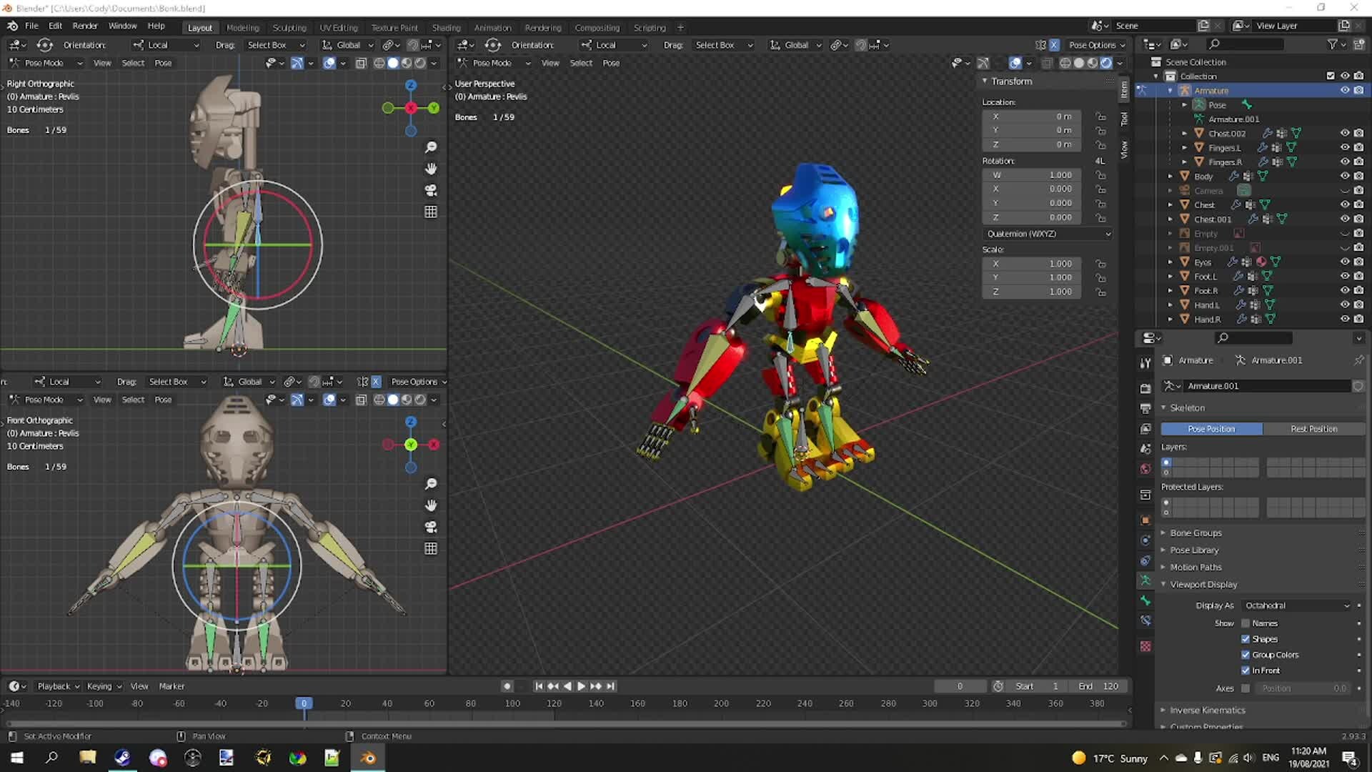 ArtStation - Bionicle Blender Rig