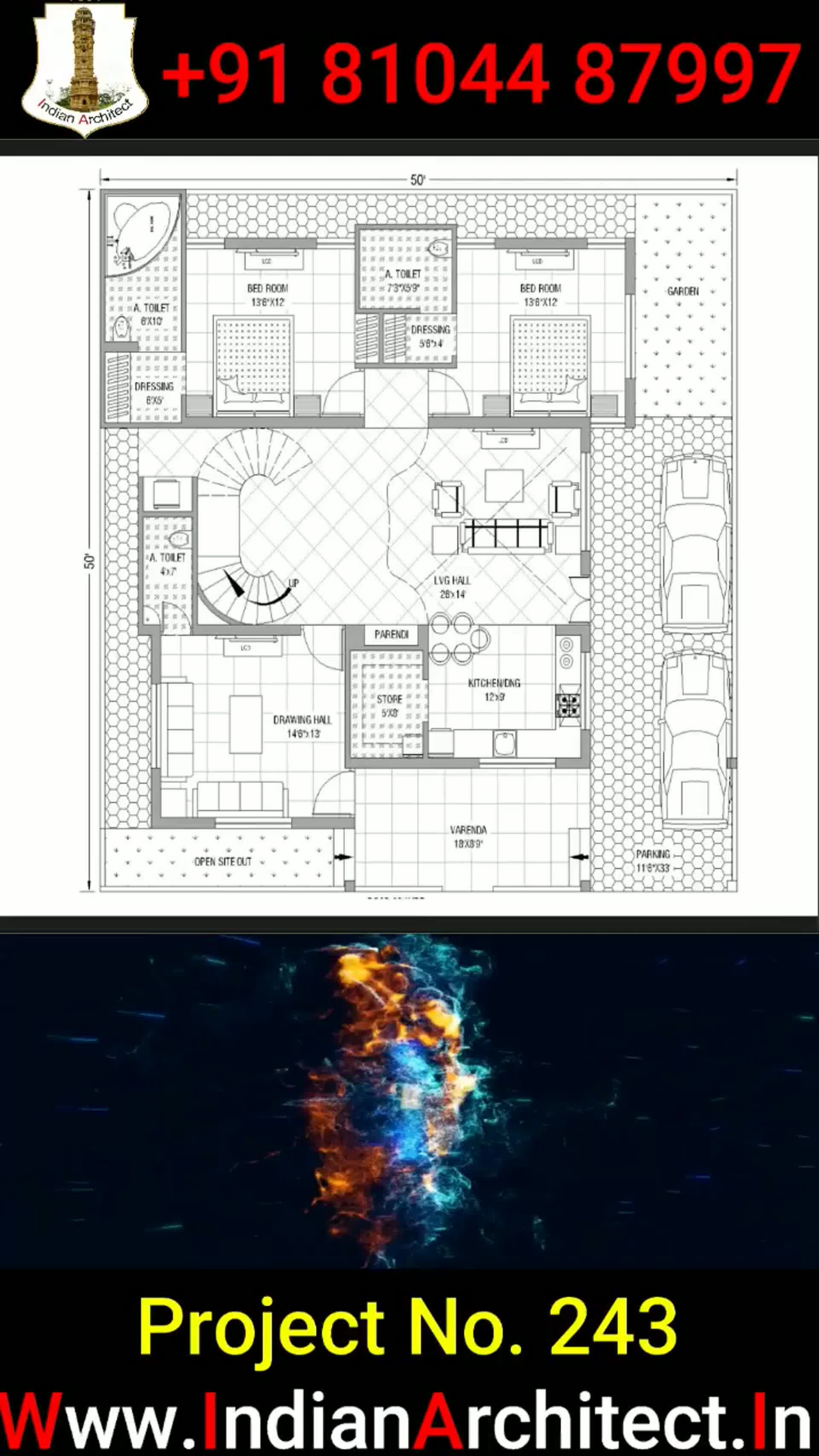 ArtStation - 50 feet top Plan + elevation #plan #elevation