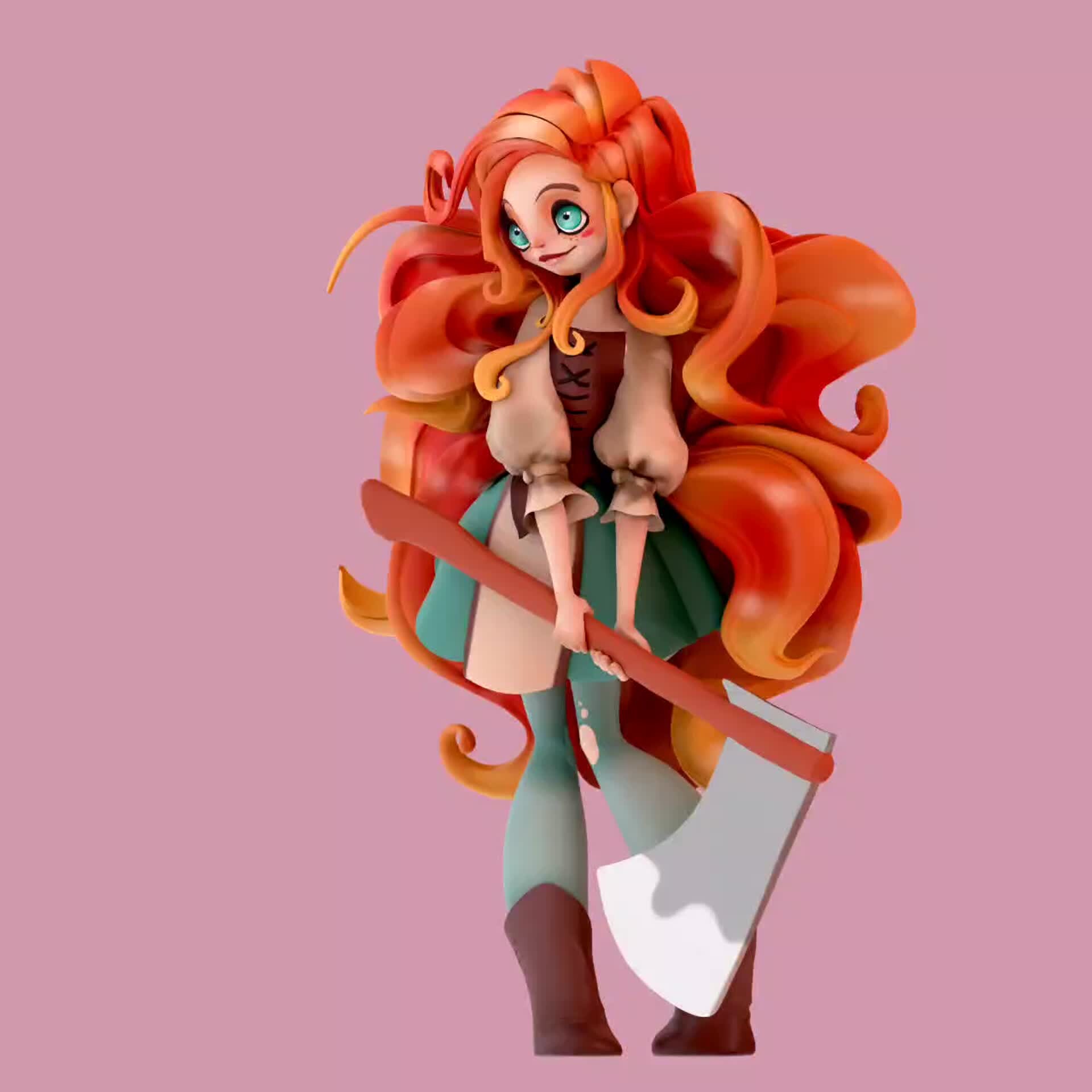 ArtStation - Redhead girl