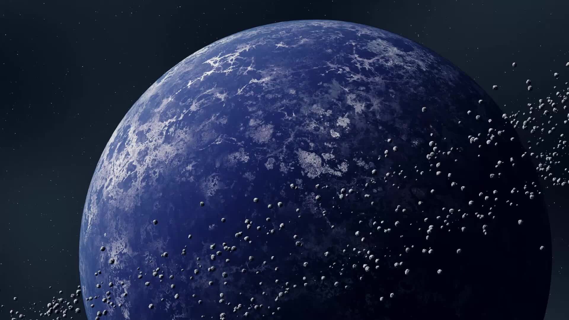 ArtStation - Planet and asteroids