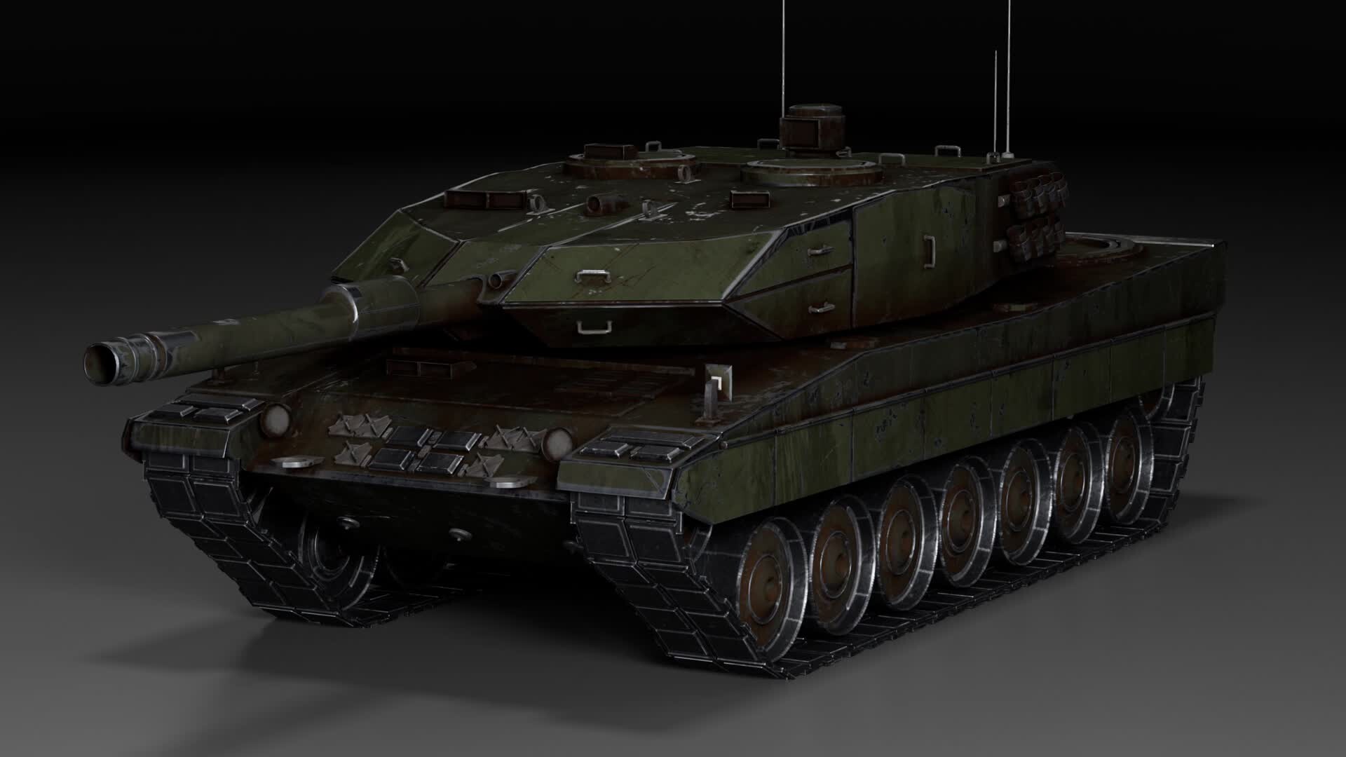 ArtStation - Leopard 2A6 3D Model / Rig