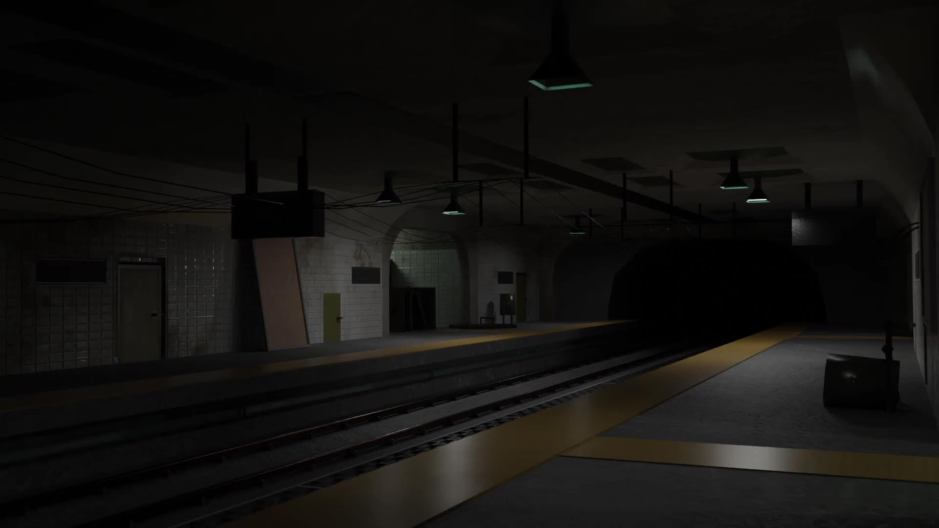 ArtStation - Destroyed subway low poly
