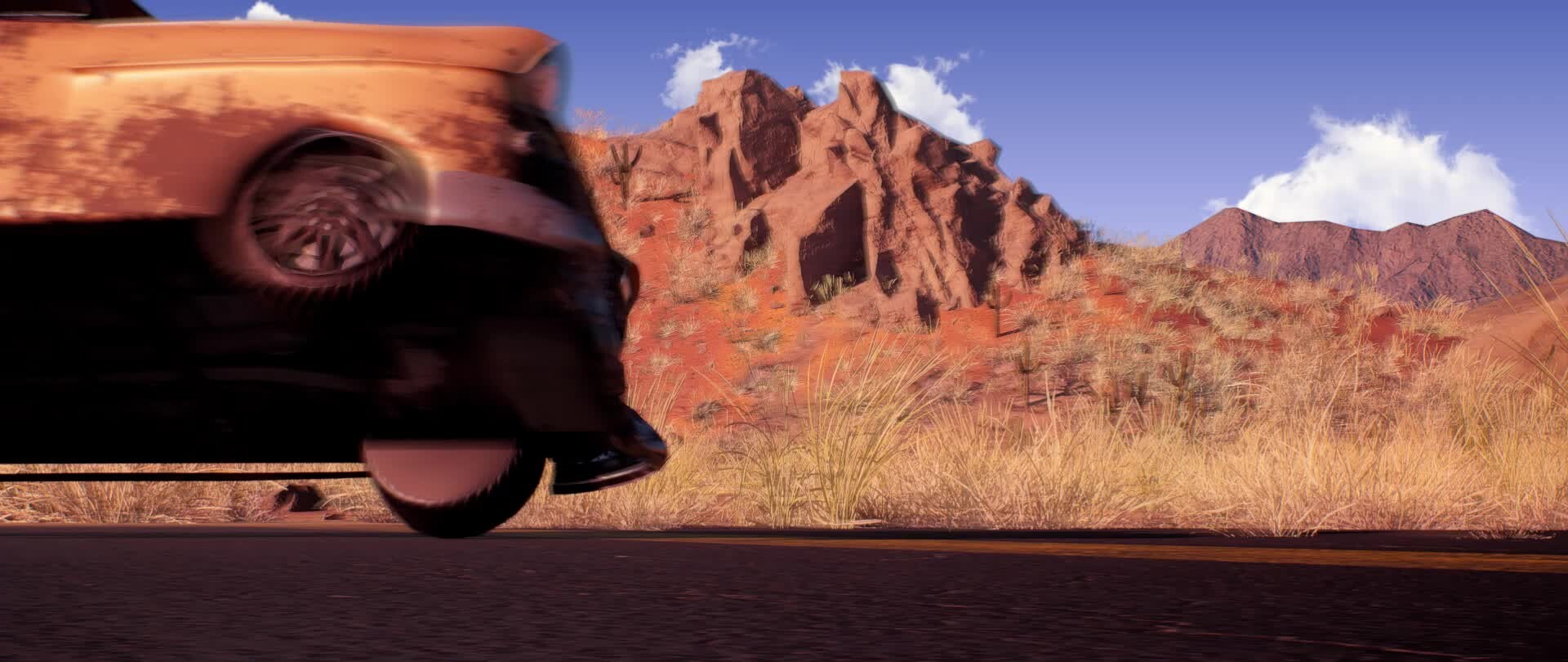 ArtStation - Endless Engine - Car chase by Biplane