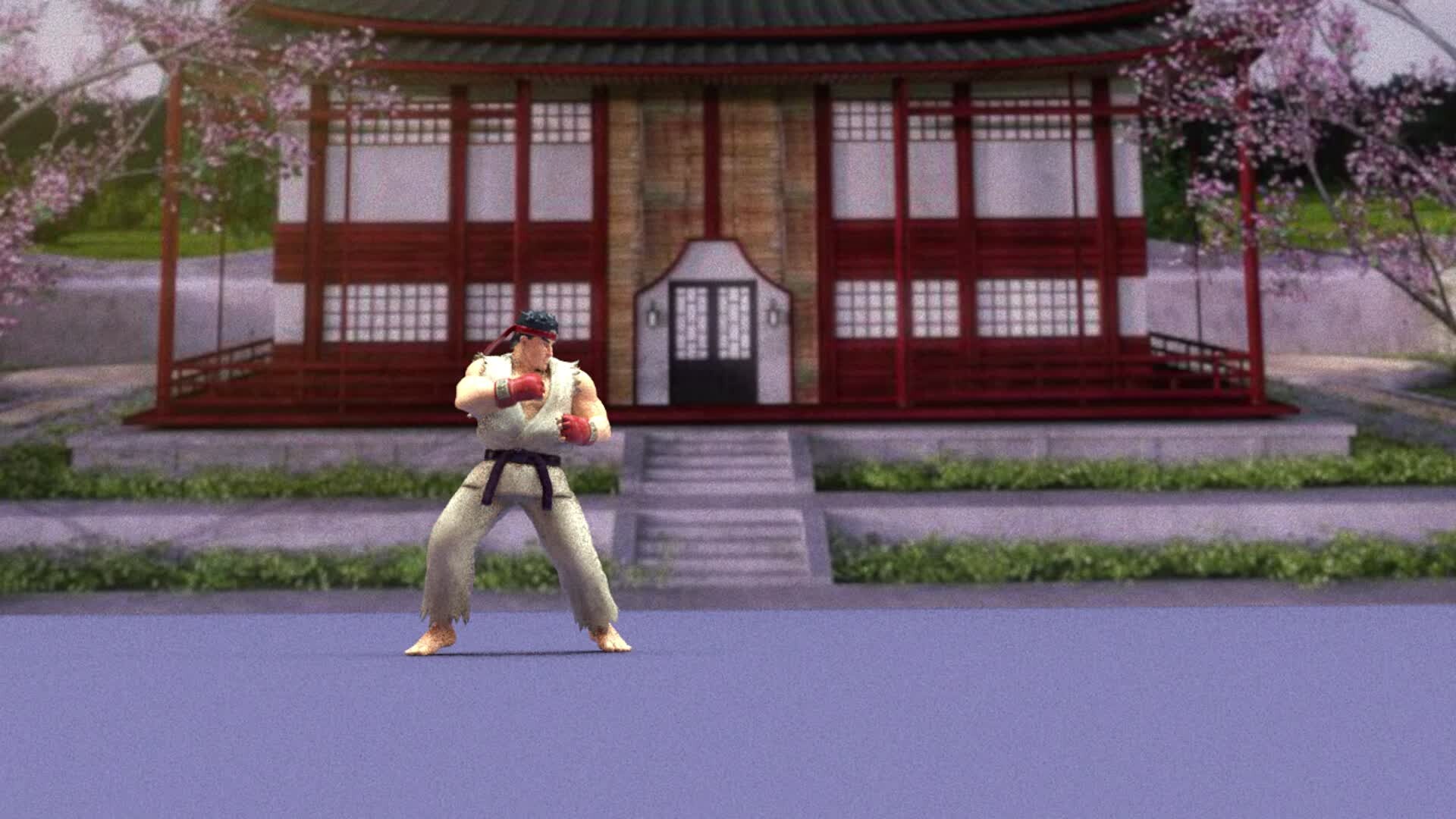 ArtStation - Ryu Combat moves Animation (Stepped)