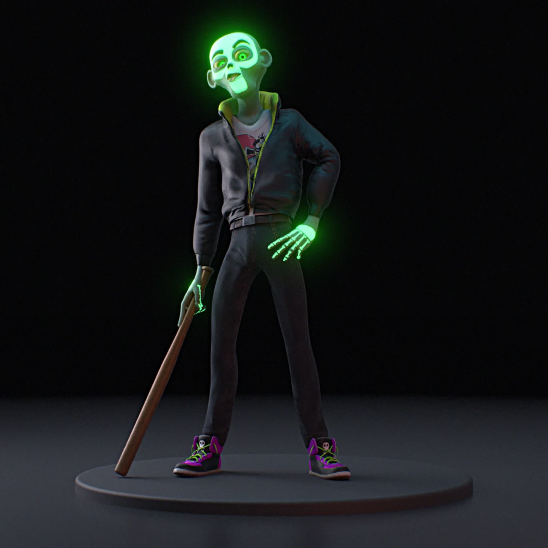 ArtStation - Punkhead skull man Character Concept