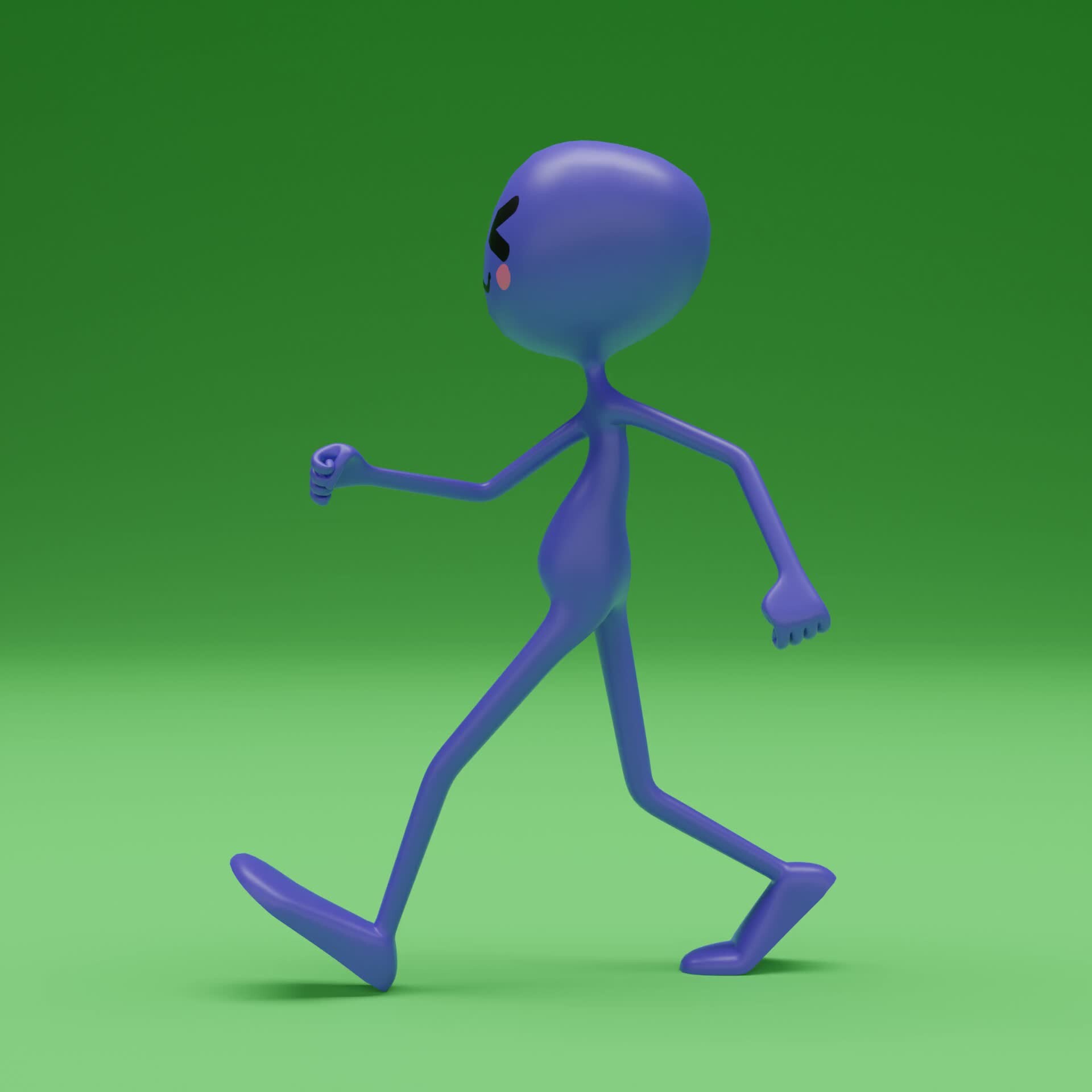 ArtStation - Blue guy walk cycle