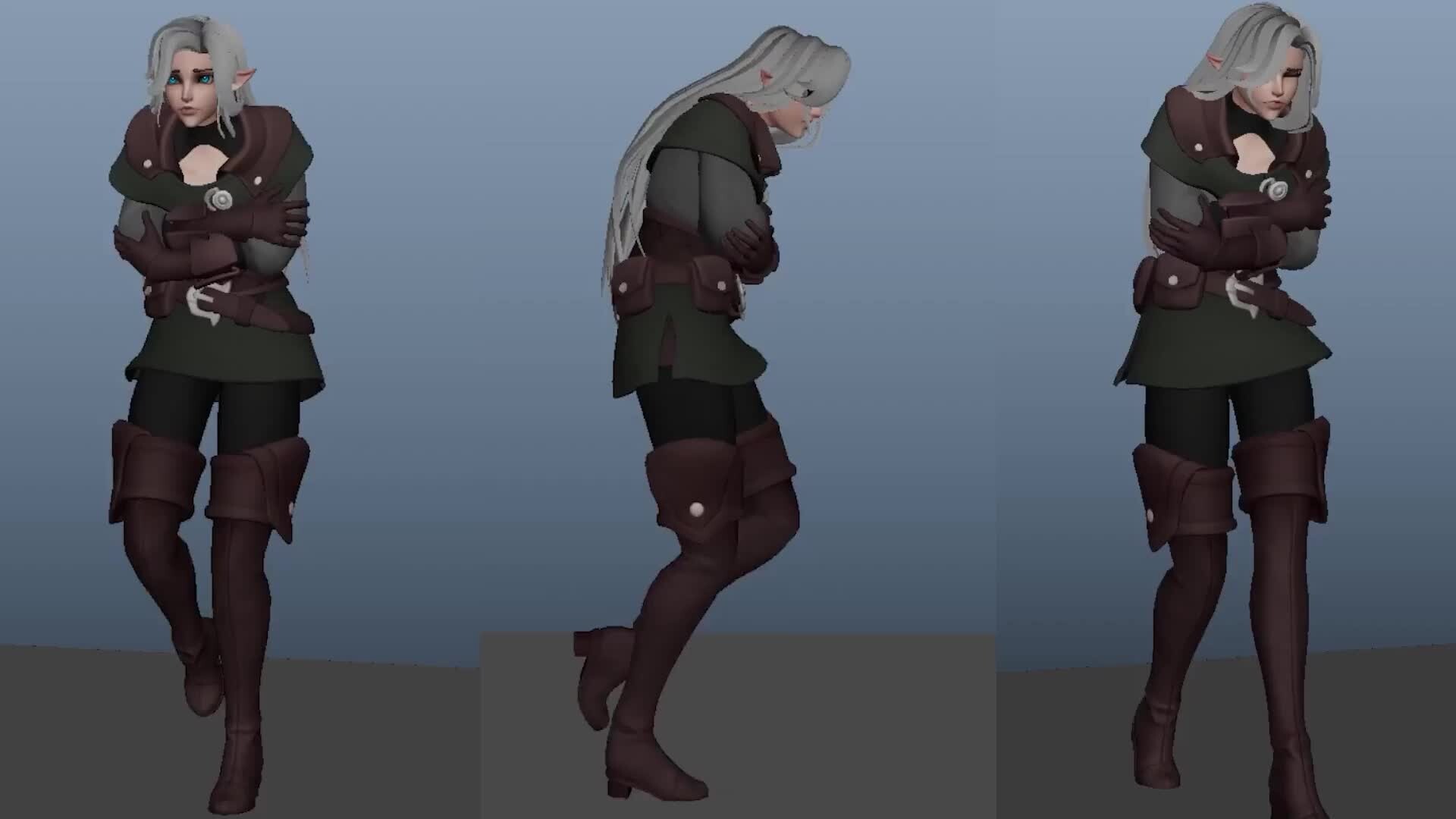 ArtStation - Walk and Run cycles, Azri Rig