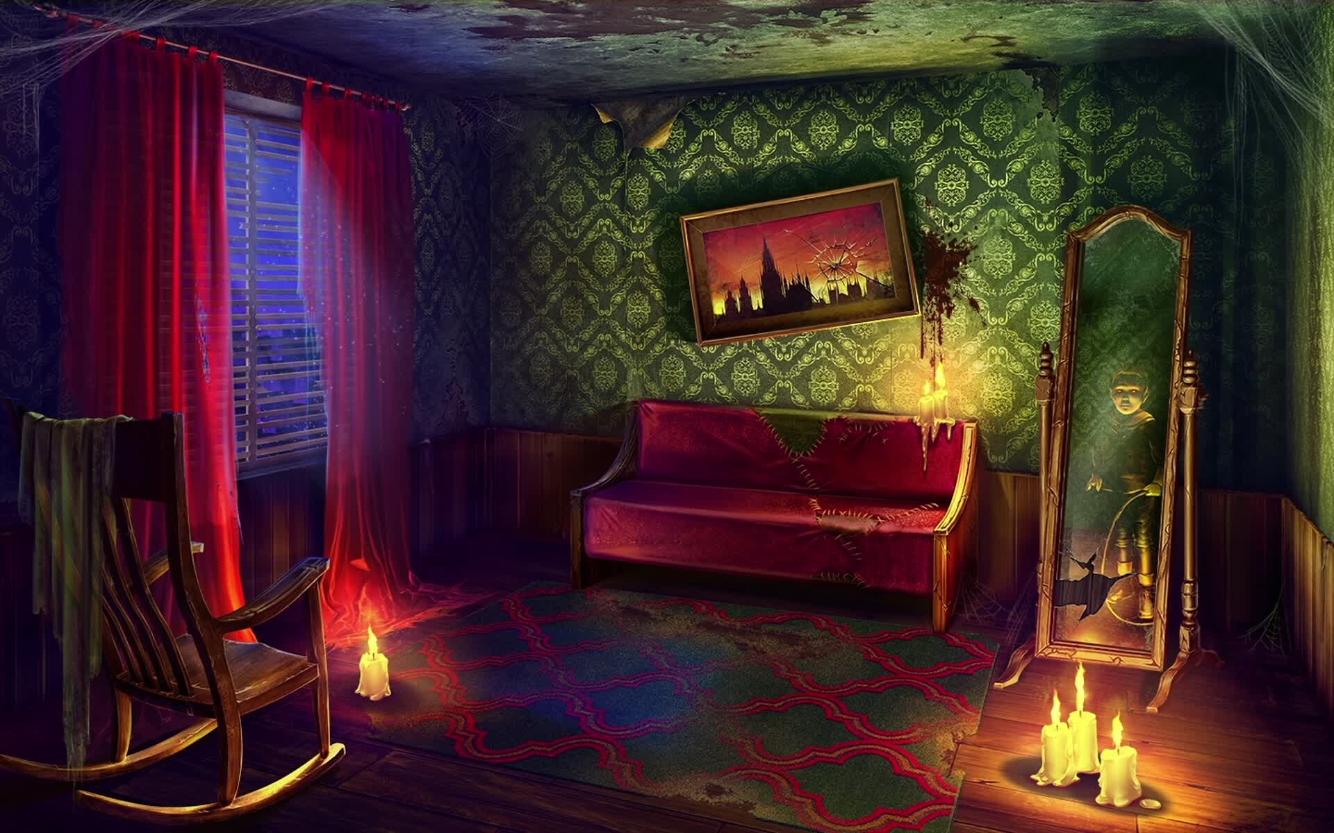 ArtStation - Background animation for the Horror themed game