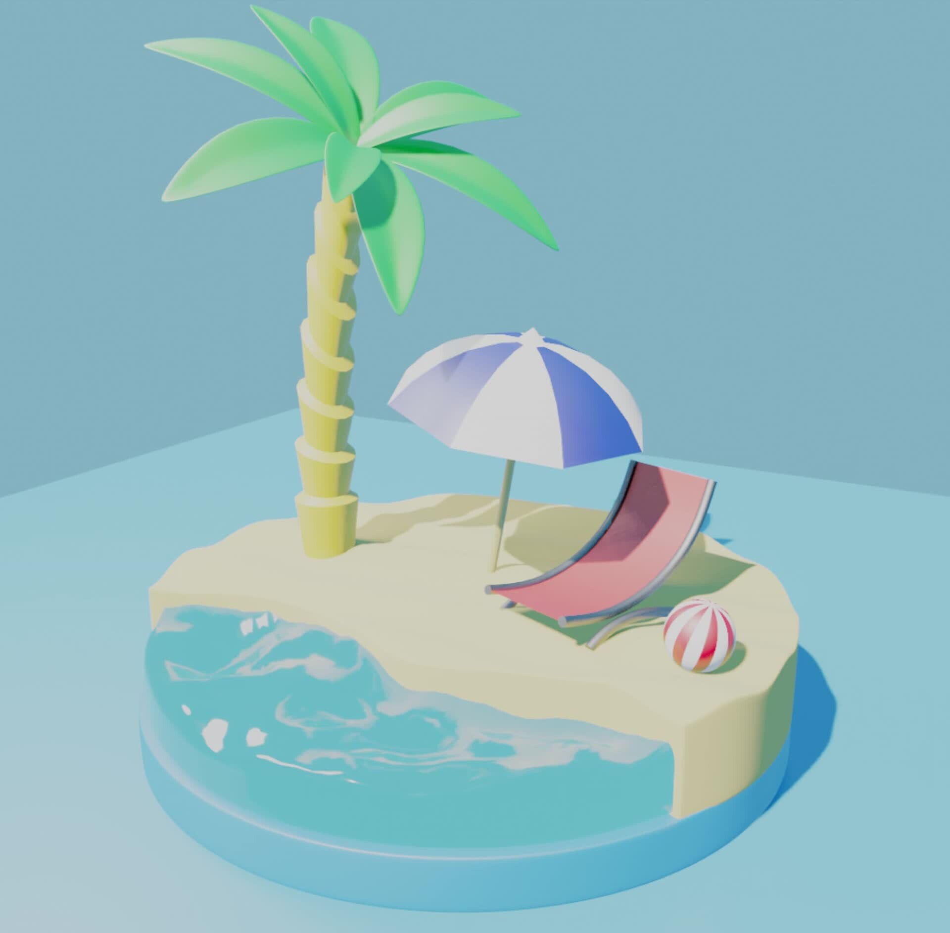 ArtStation - Animated Beach