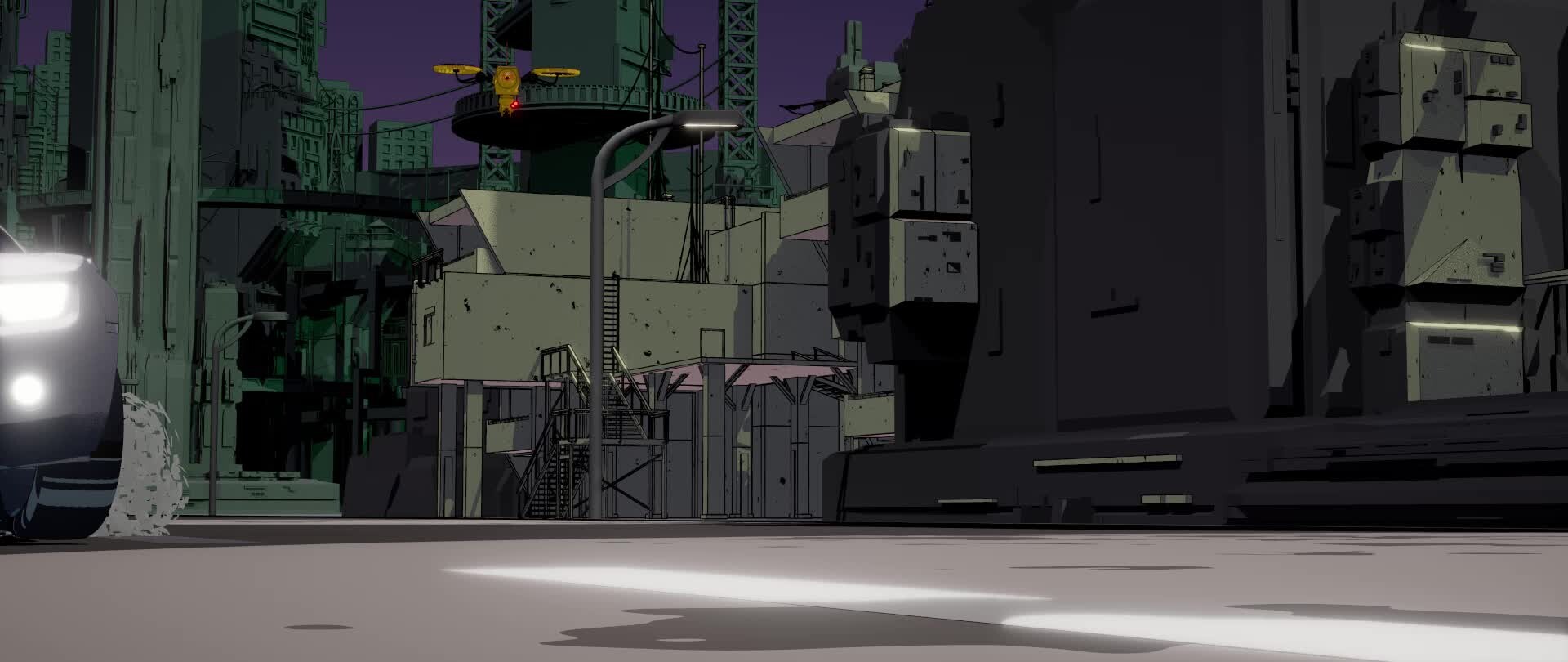 ArtStation - Endless Engines submission - sci-fi 80s anime car chase