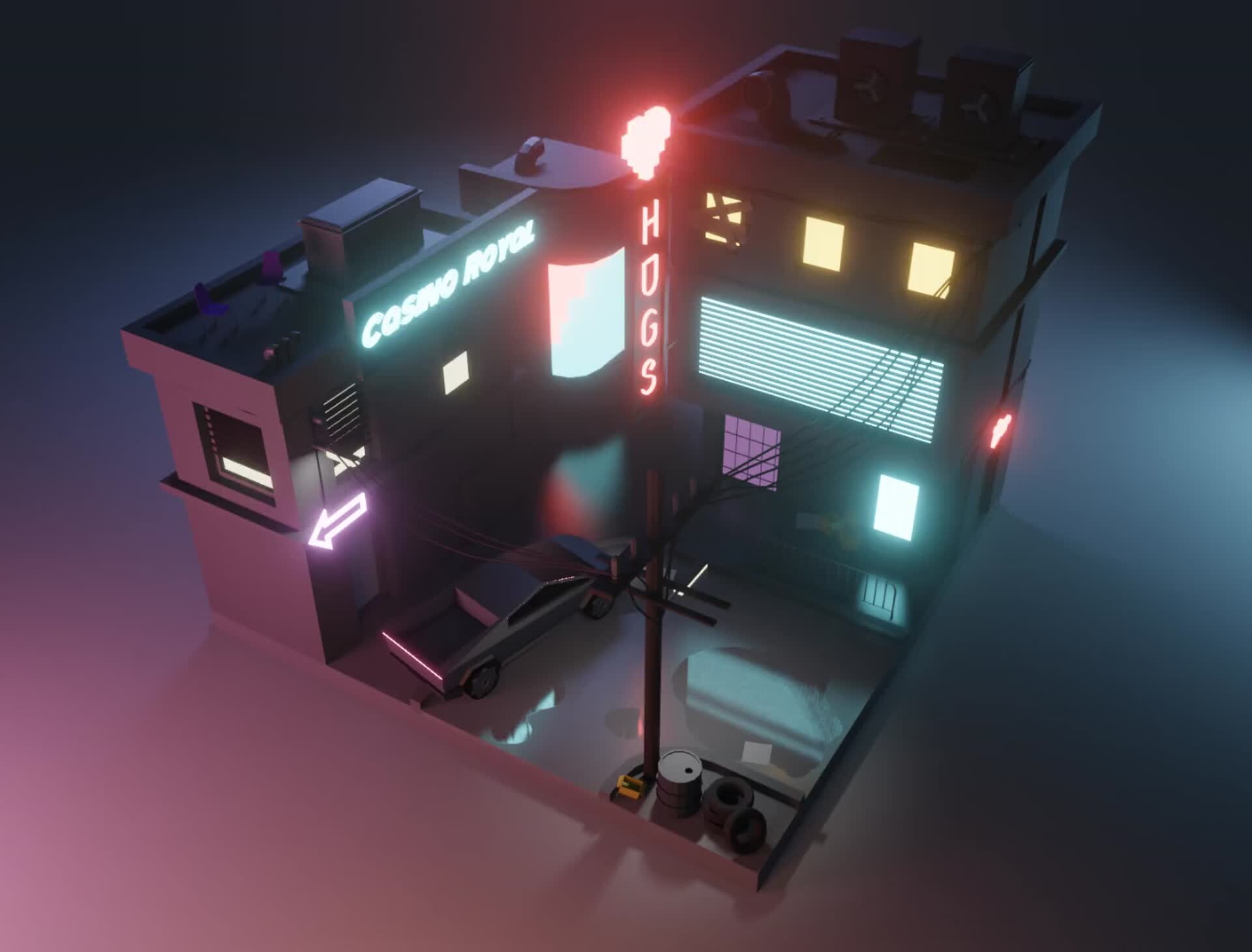 ArtStation - Cyberpunk Isometric Scene