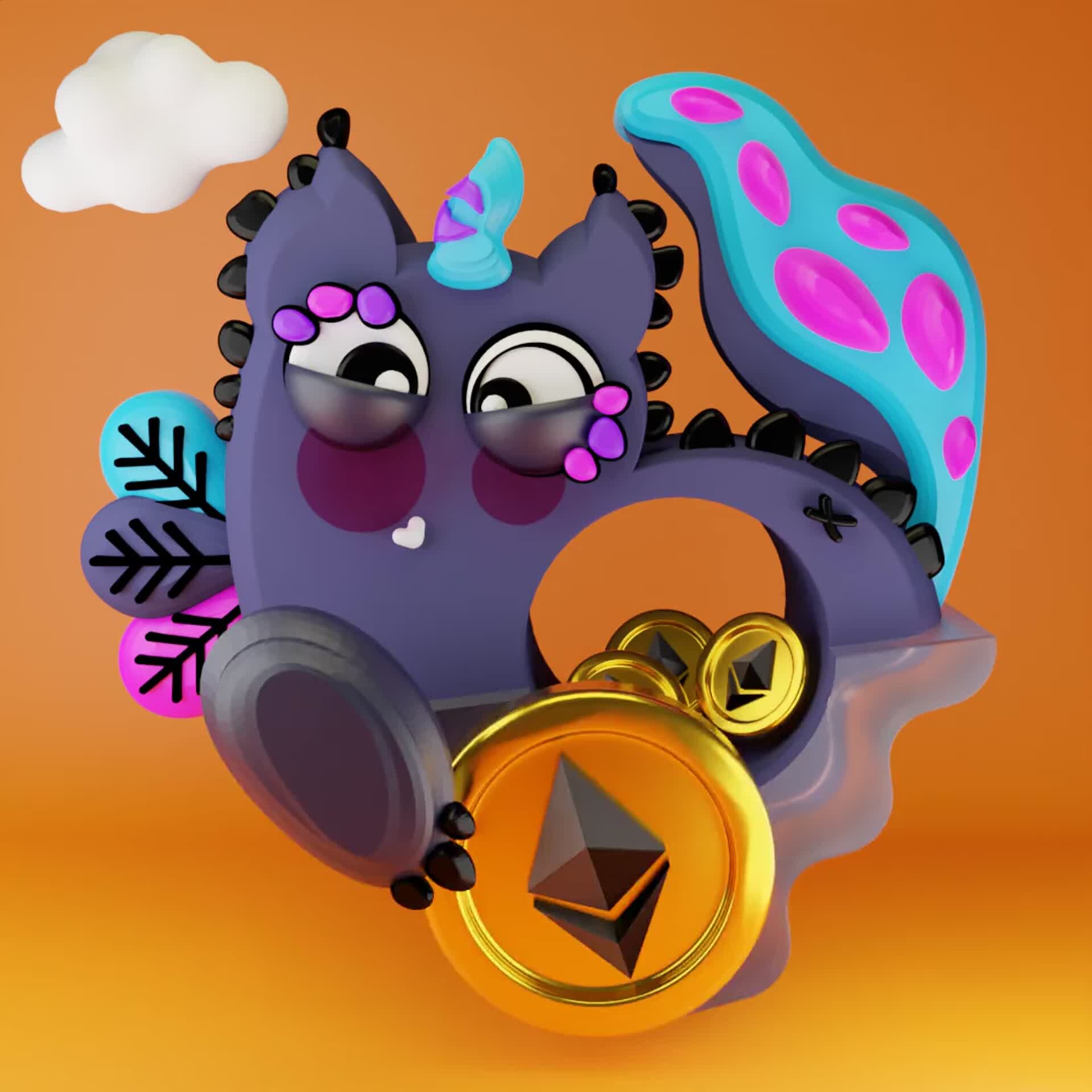ArtStation - Liquid Ethereum Coin Pet