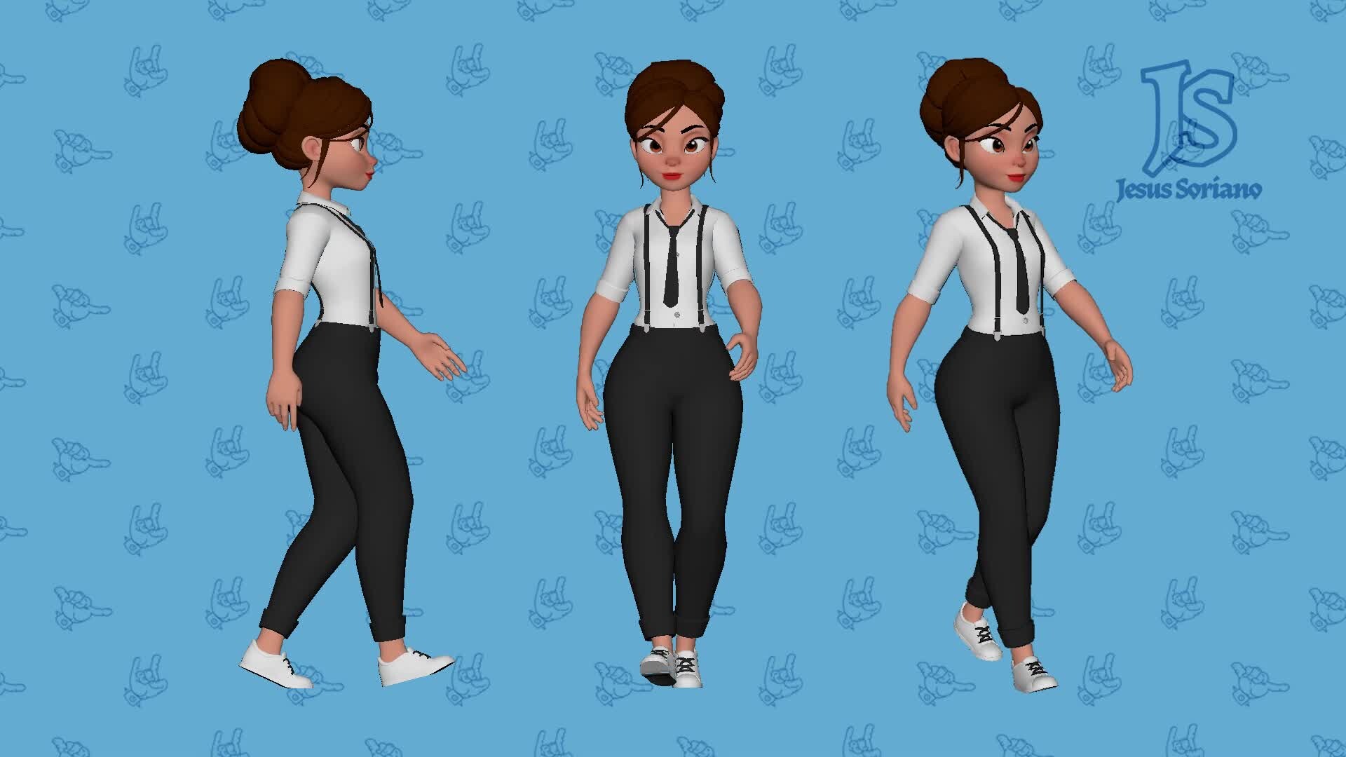 ArtStation - Waitress Walk Cycle