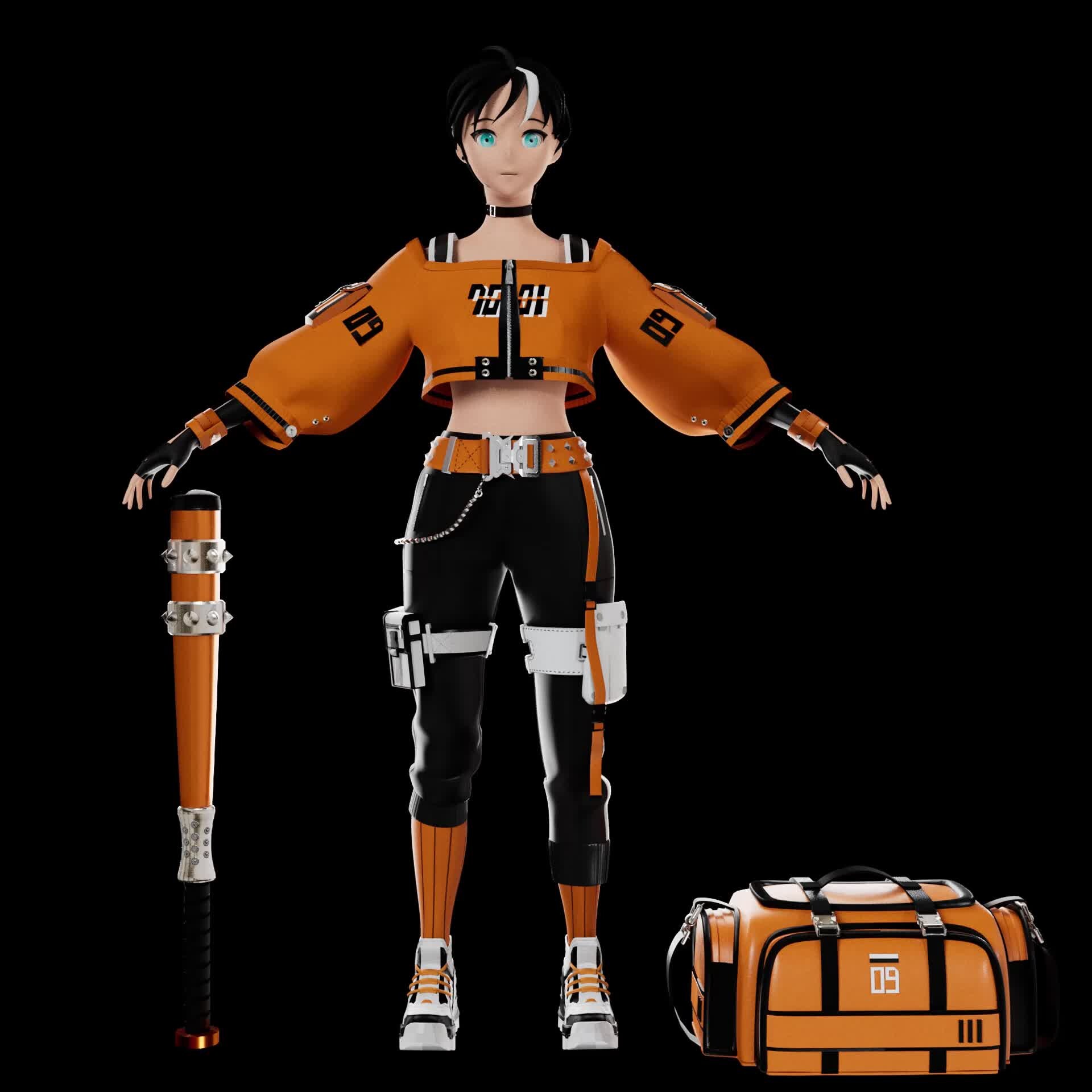 ArtStation - 'Techwear' 3D Character Model