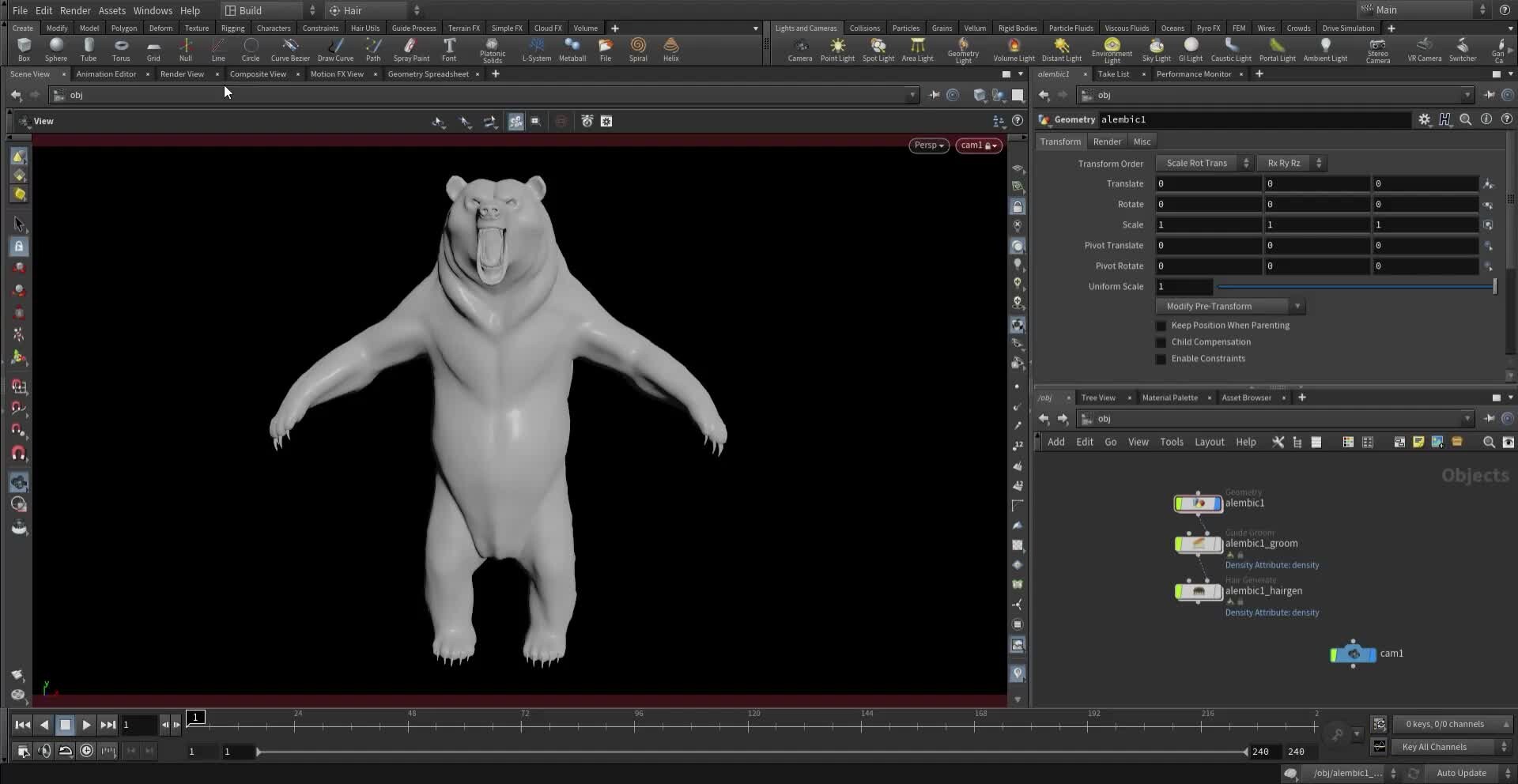 ArtStation - fur in houdini (basic)