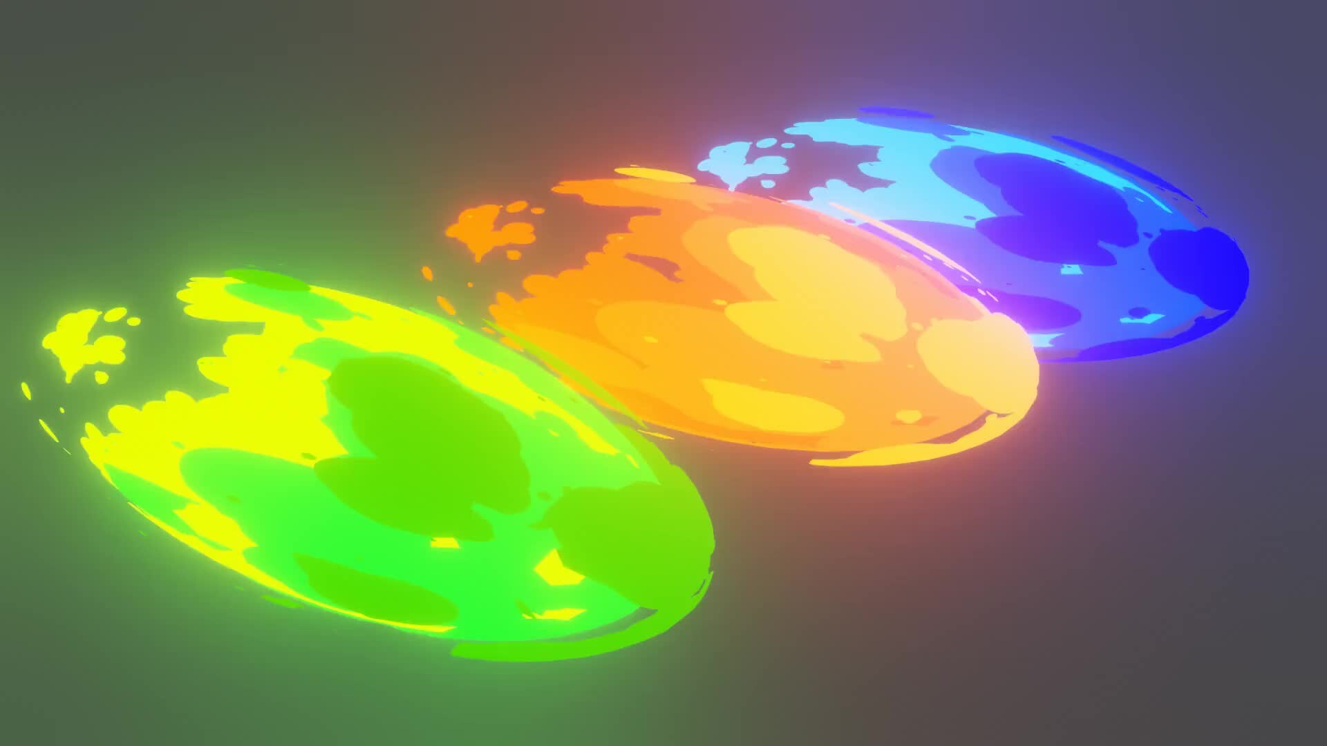 ArtStation - multicolor fireballs