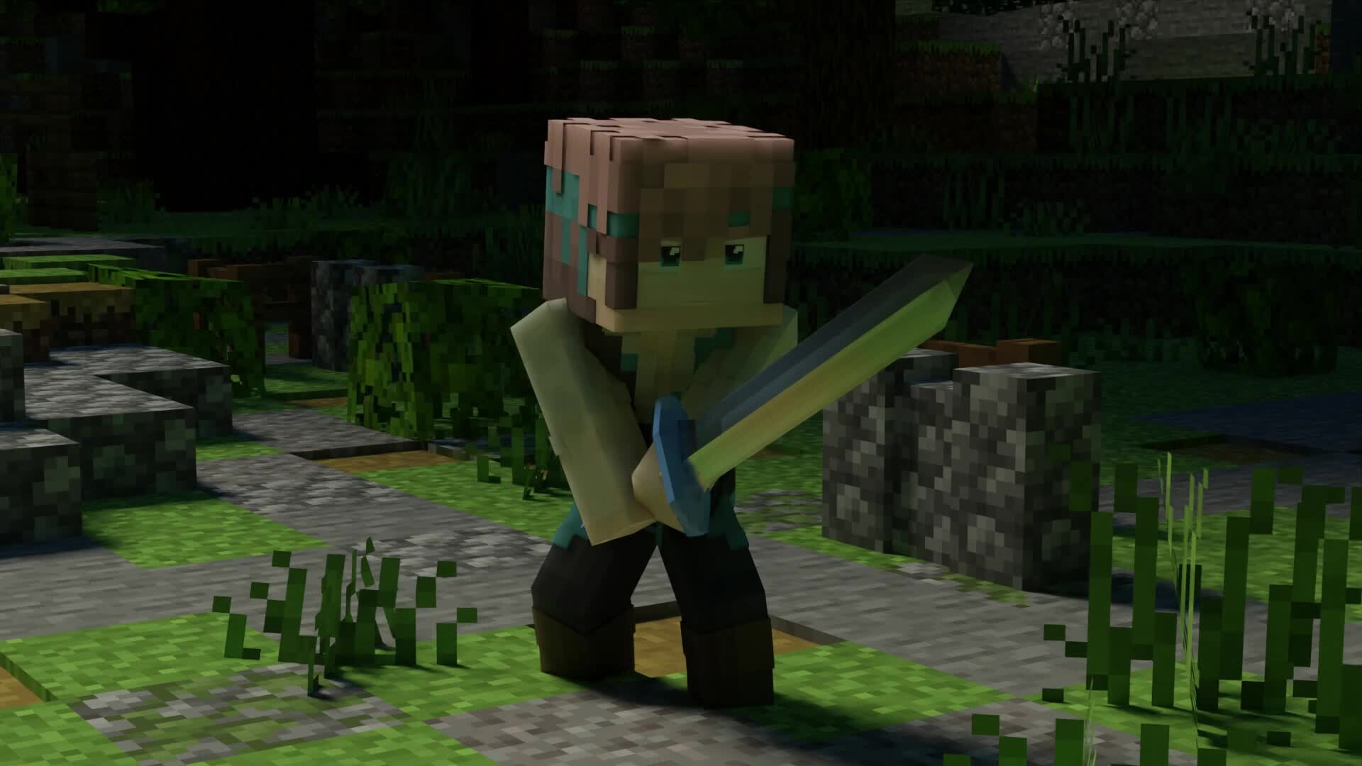 ArtStation - Minecraft Entrainement à l'épée