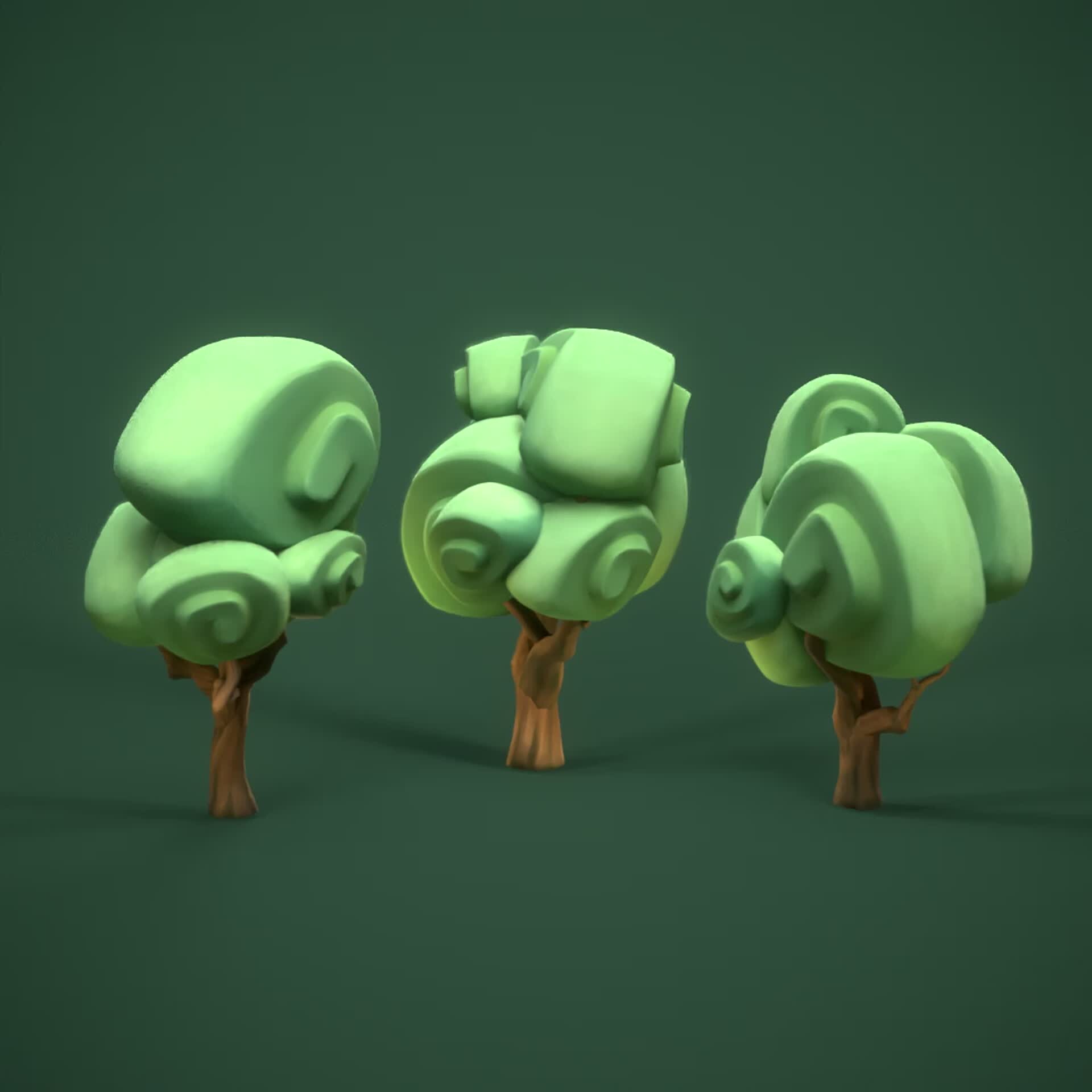 ArtStation - Stylized trees