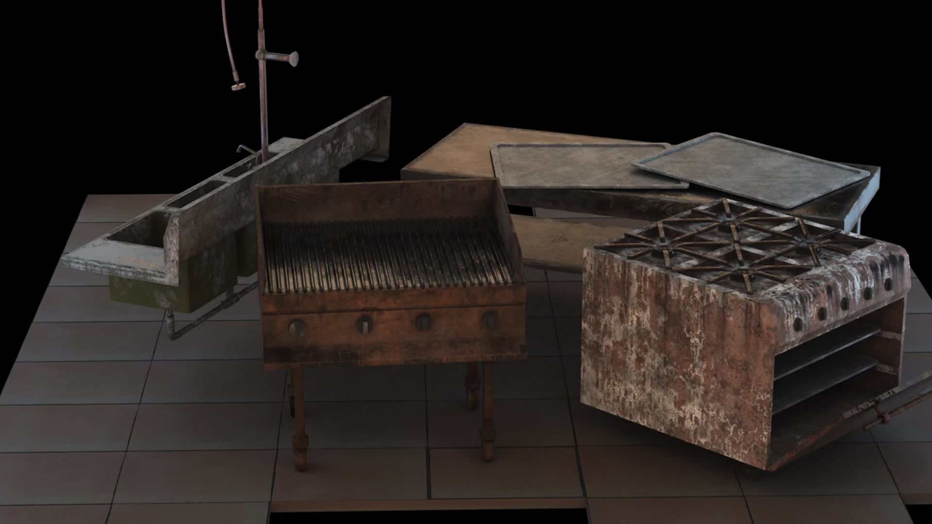 ArtStation - Monarch Game Kitchen Props