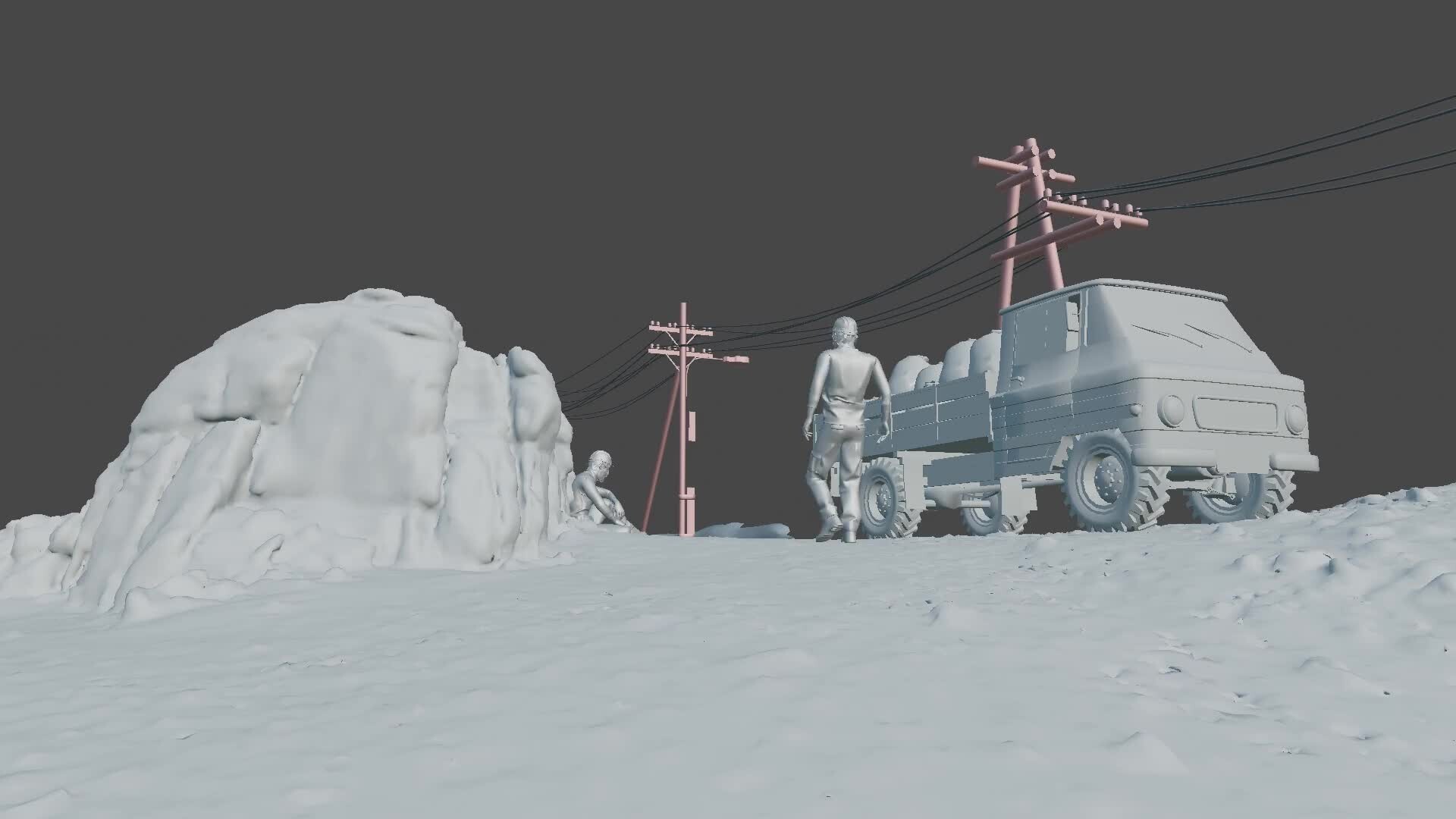 ArtStation - Workers on their break.