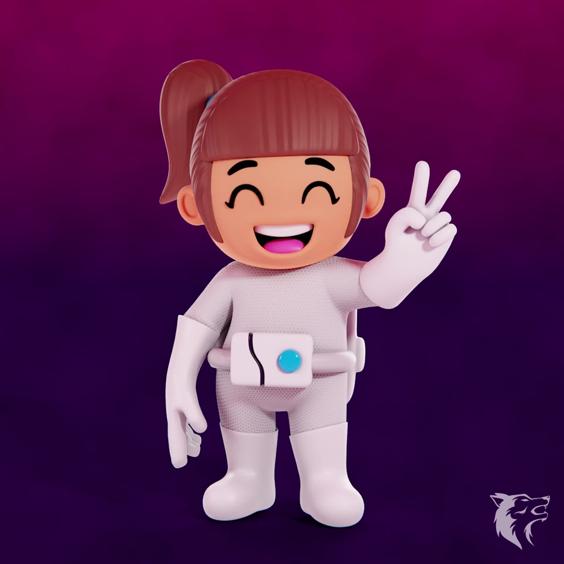 ArtStation - 3D Character for Social Media - Mini Astronaut