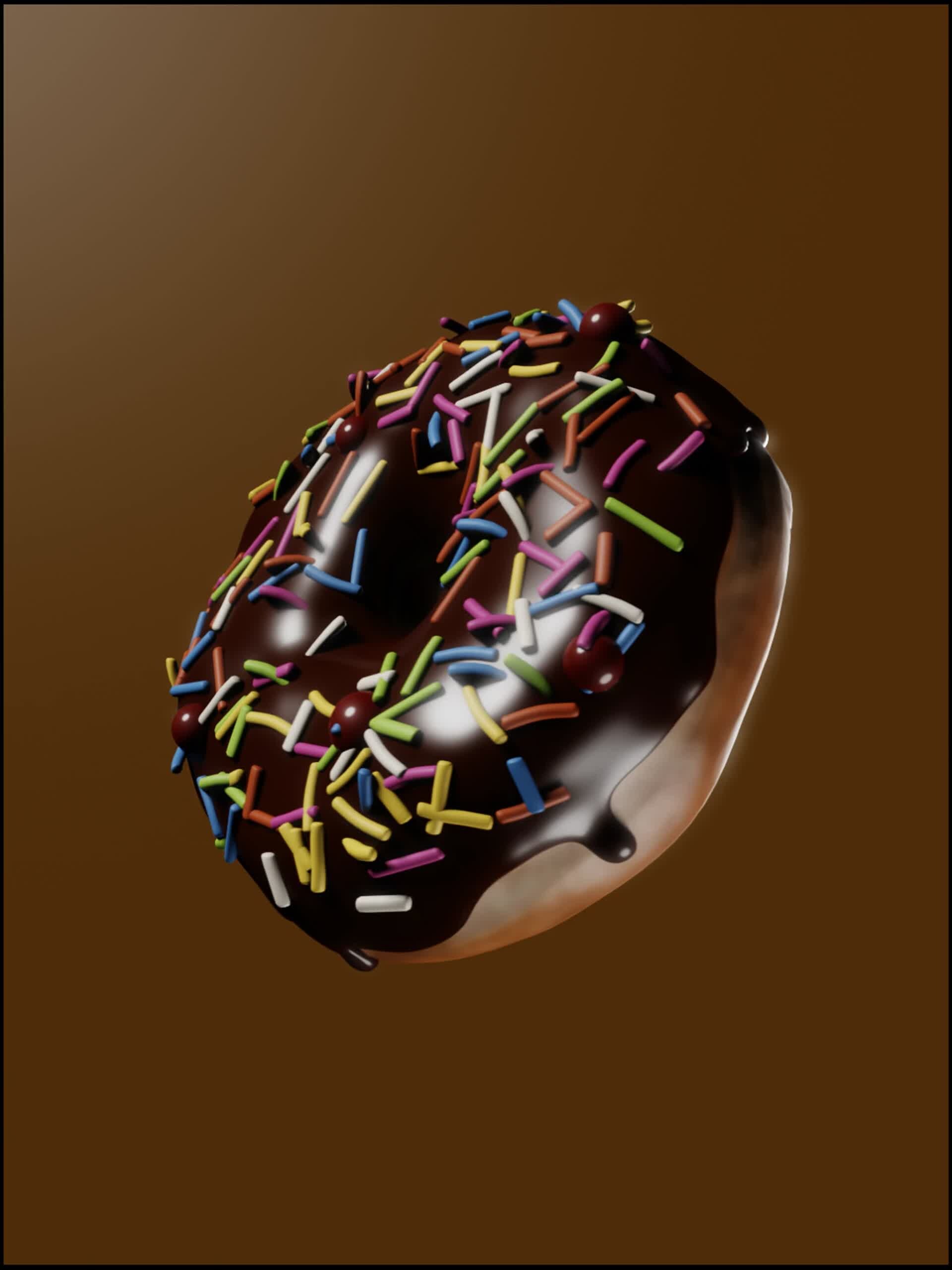 ArtStation - Glazed Chocolate Doughnut