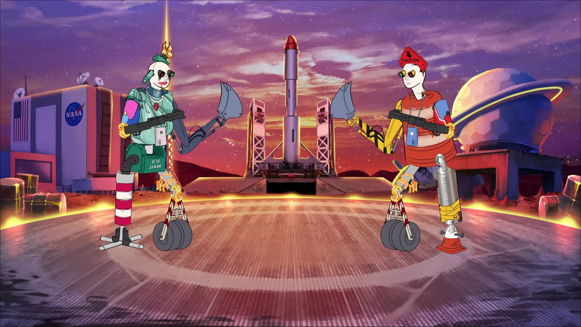 ArtStation - Robots. Working with skins in Spine.