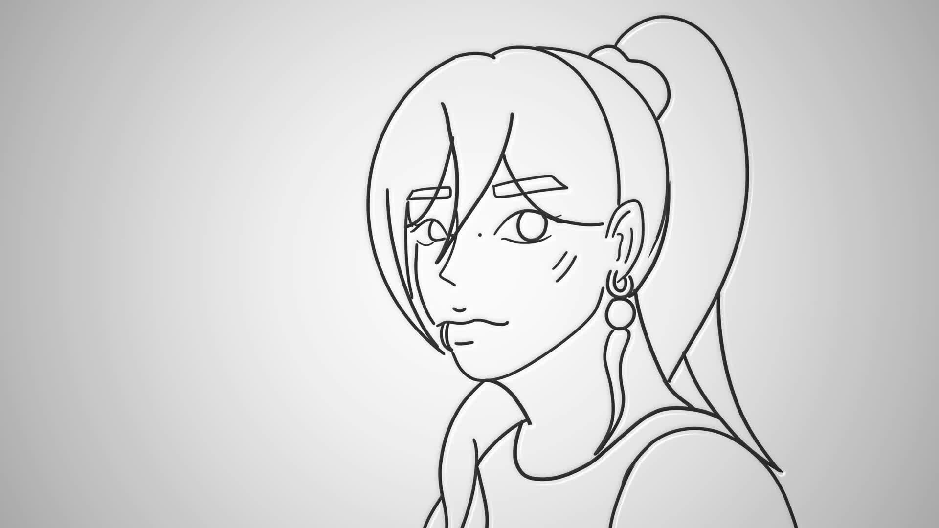 ArtStation - character head turn transformation animation