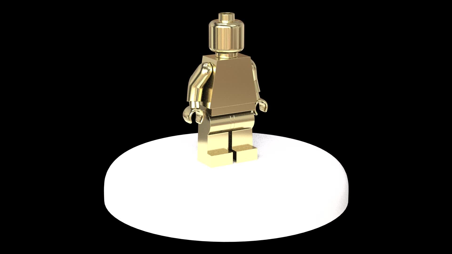 ArtStation - Gold Lego Man Model