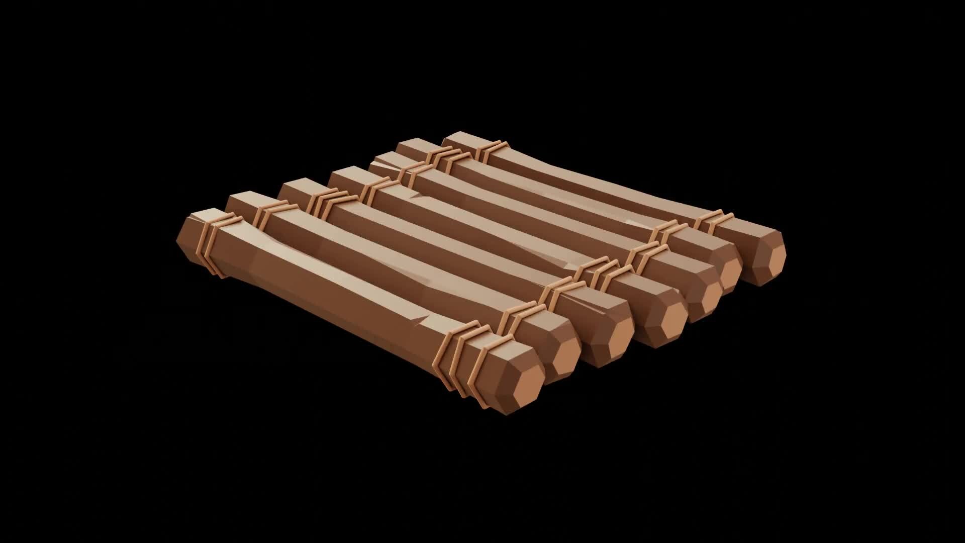 ArtStation - Low poly raft