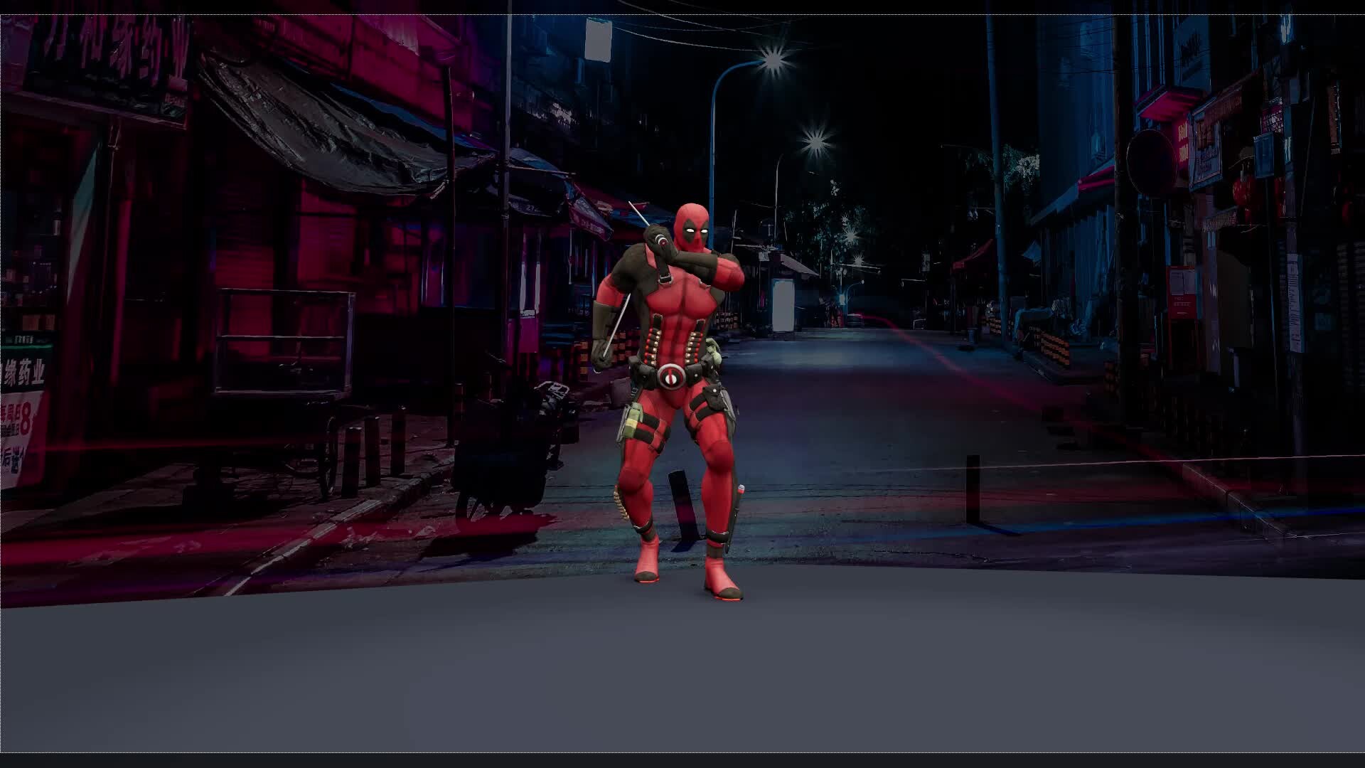 ArtStation - Simple combat animation (Deadpool rig)