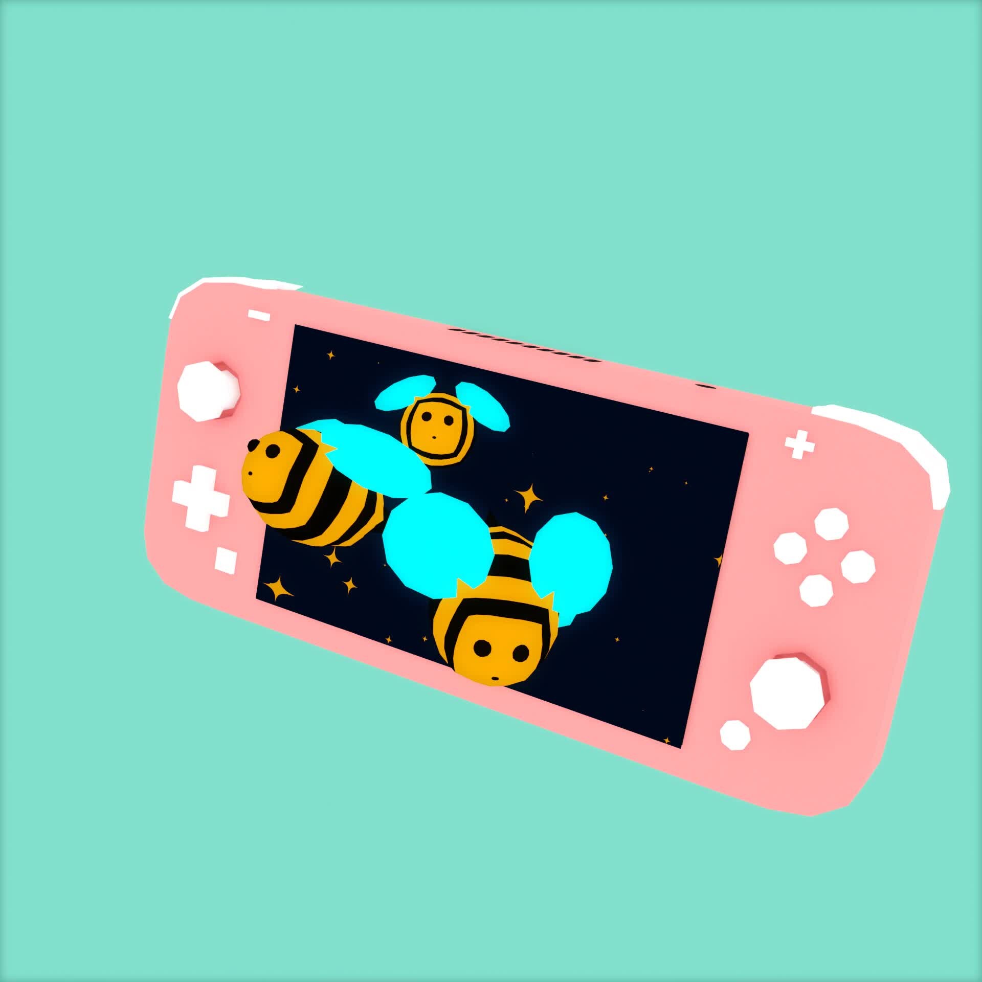 ArtStation - nintendo switch with bees