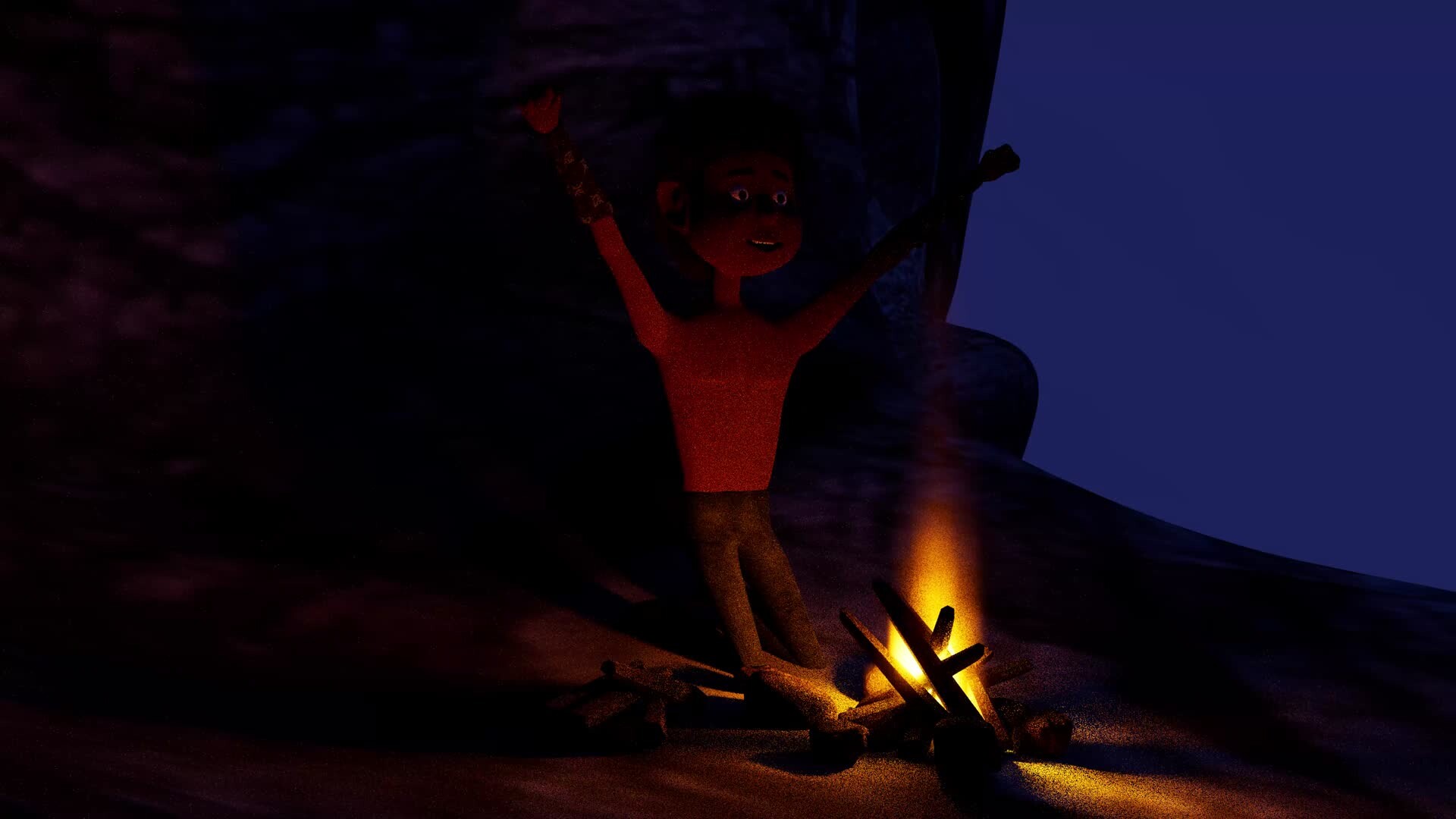 ArtStation - Character animation [Night scene]